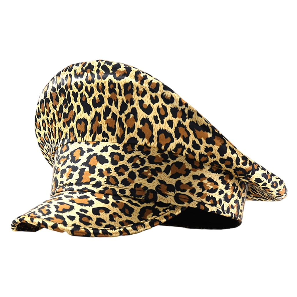 Bridal Captain Hat Leopard Print Hat for Male Female Dancing Comedian ...