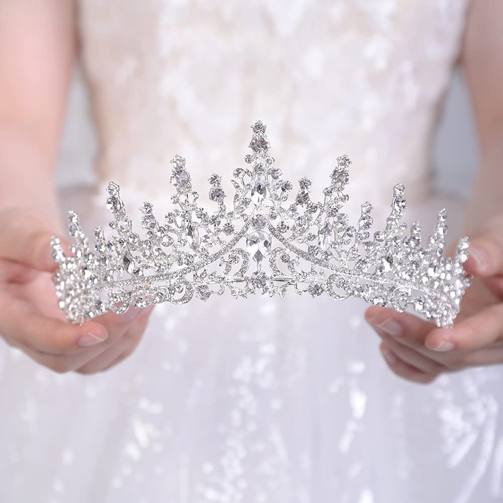 Bridal Crystal Princess Tiara at Wedding Halloween Costume Grad Crown ...