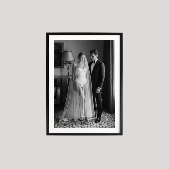 Bridal Fashion Black and White Elegant Couple Fine Modern Wedding Photo ...