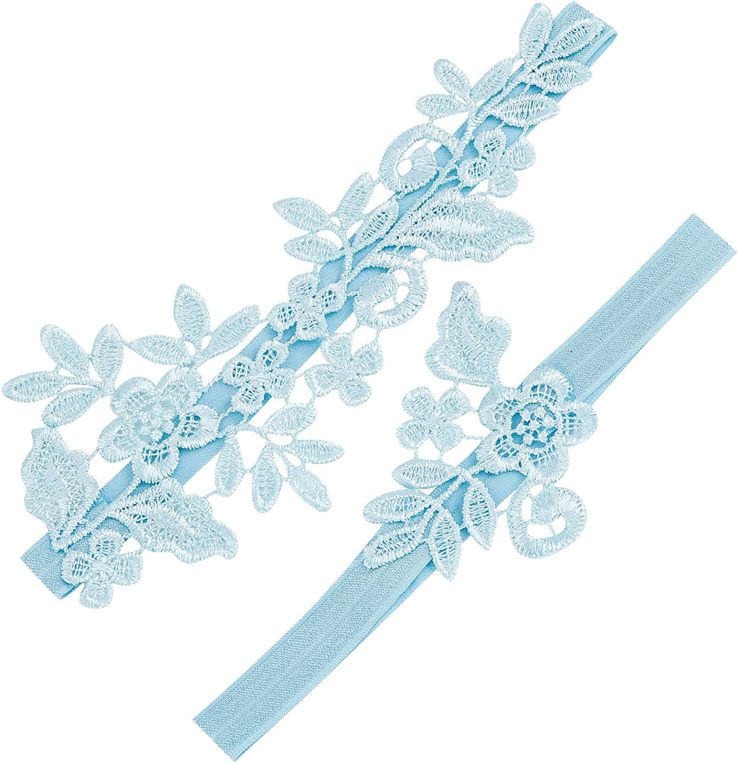 Bridal Garter Blue Wedding Pearl Garter Belt Stretch Lace Bride Garter ...