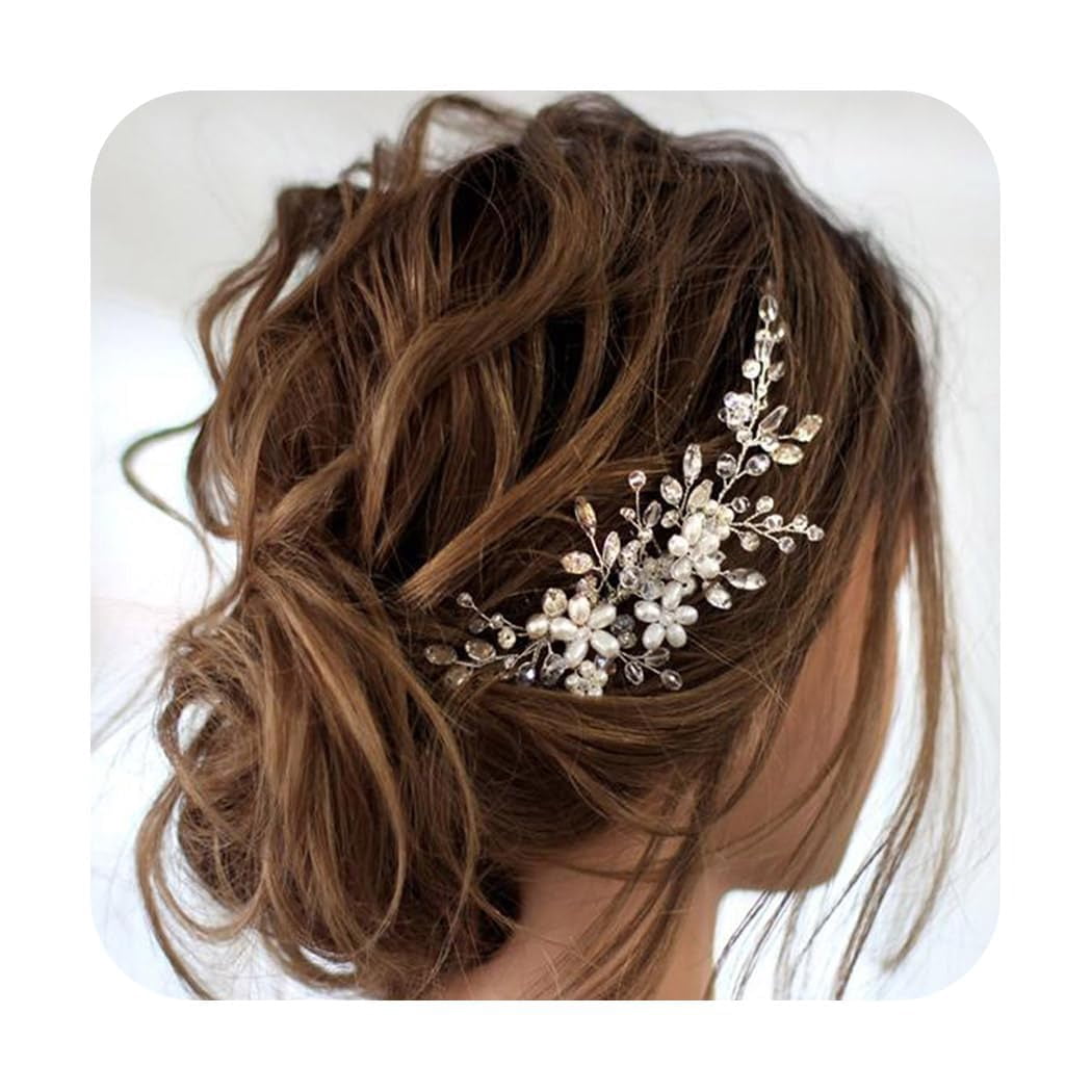 Bridal Hair Accessories Wedding Hair Comb Silver Pearl Hair Piece for ...