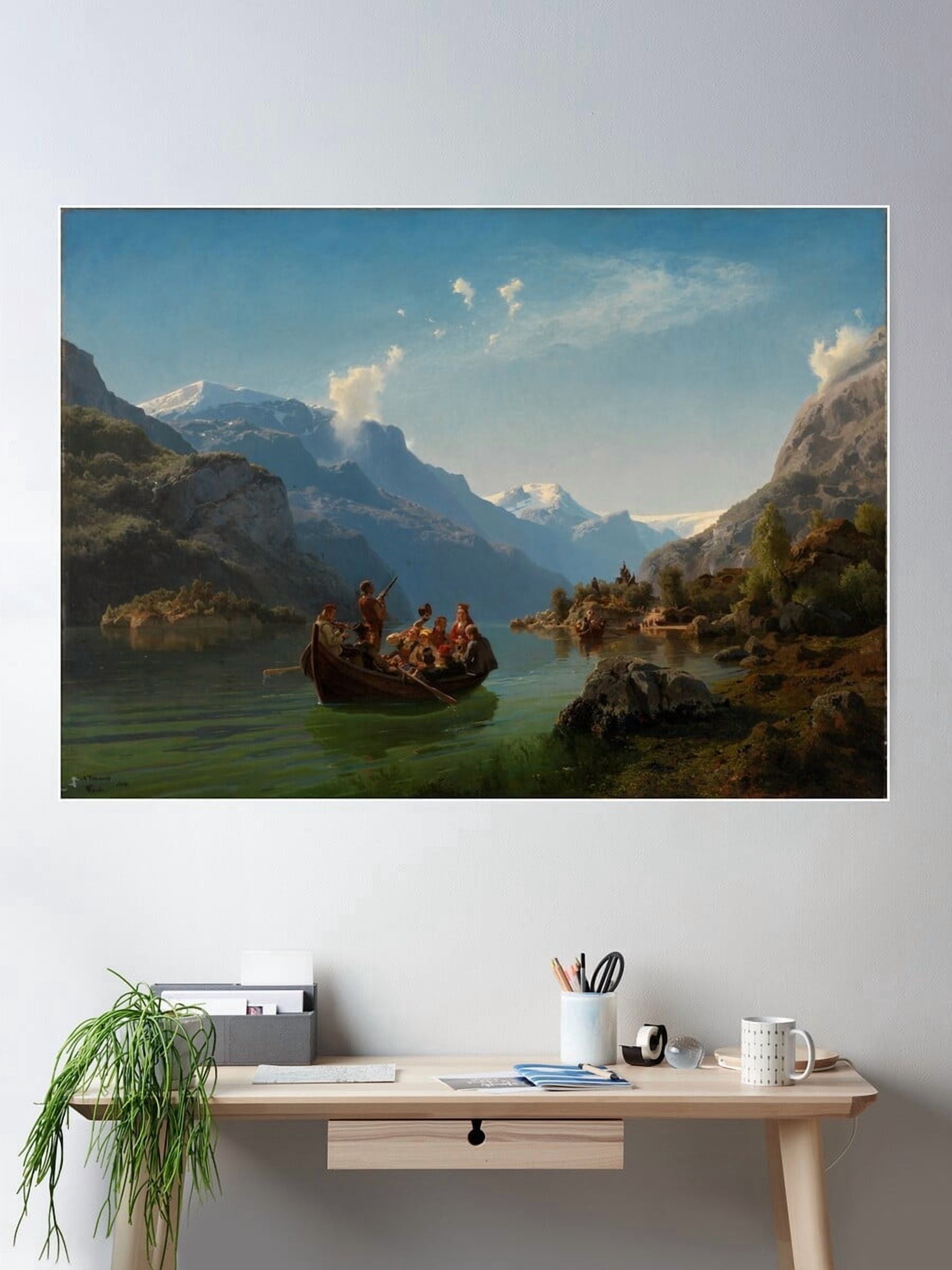 Bridal Procession On The Hardangerfjord By Hans Gude And Adolph ...