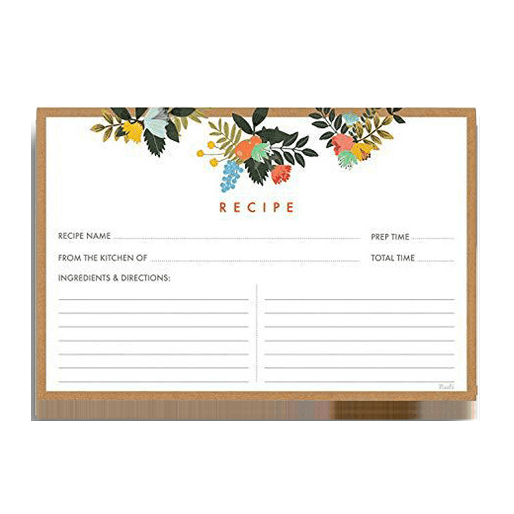 Bridal Recipe Cards, Double-Sided, Kitchen Recipe Cards, Sage Green ...