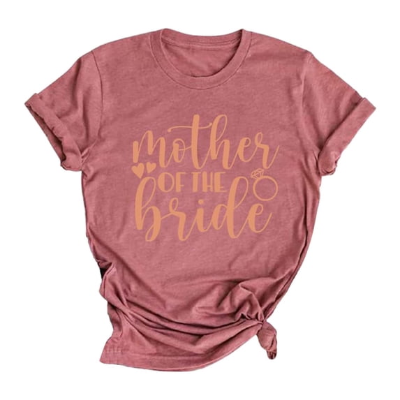 Bridal Round Neck Short Sleeve T Shirt with Letter Print for Women for ...
