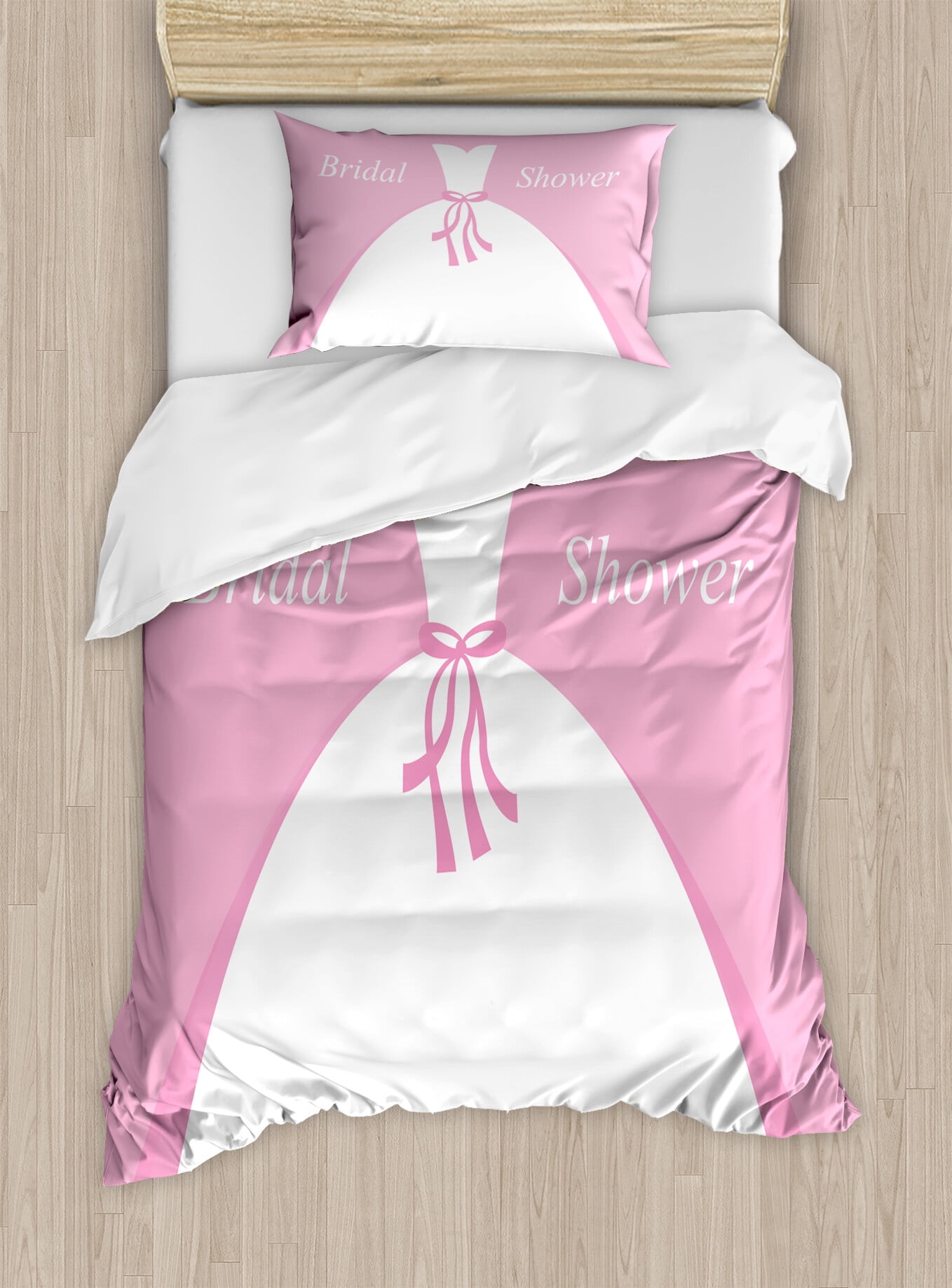 Bridal Shower Duvet Cover Set, Celebration Bride Party Wedding Dress ...