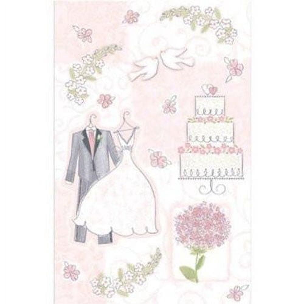 Various Bridal Shower Sweet Romance Paper Tablecloth, Floral, 1 Count ...