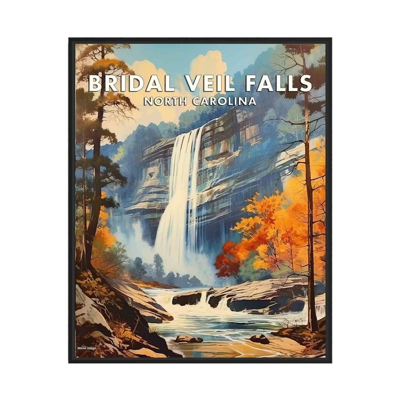 Bridal Veil Falls North Carolin Bridges Photo Art Print Poster Wall Art ...