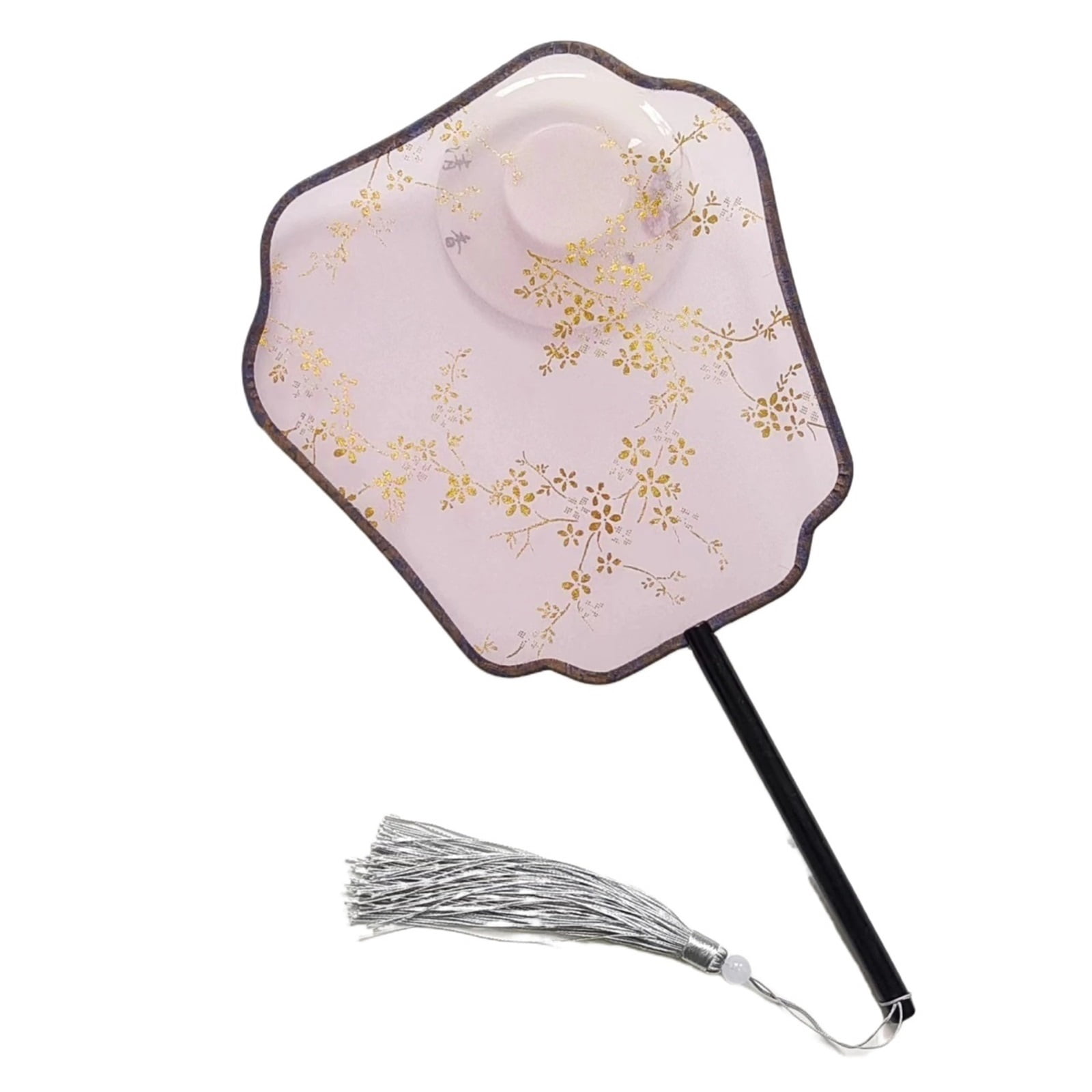 Bridal Wedding Fan Chinese Show Clothes Happy Fan Red Applique Hot Gold ...
