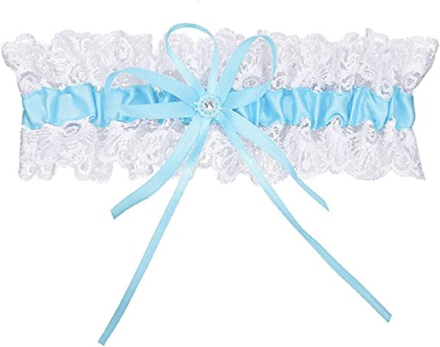 Bridal Wedding Garters for Bride with Lace Bow Royal Blue Garters for ...