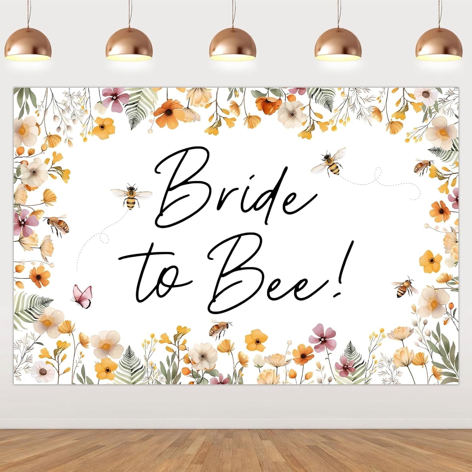 Bride to Be Backdrop Banner Bride to Bee Bridal Shower Decor Honey Bee ...