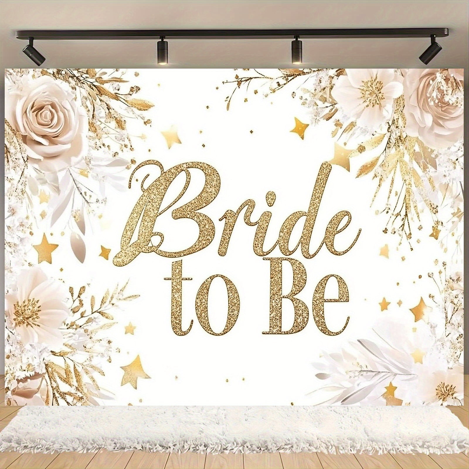 Bride to Be Backdrop Boho Pink Roses Floral Bridal Shower Photography ...