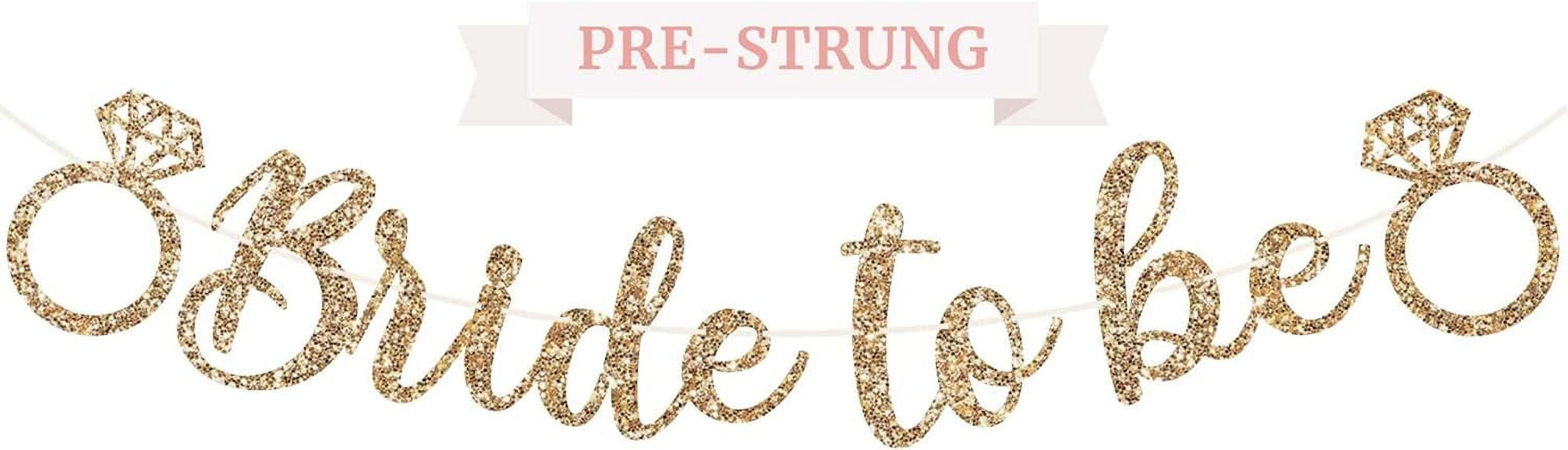 Bride to Be Banner - - Gold Glitter Bachelorette Bridal Party Banner in ...