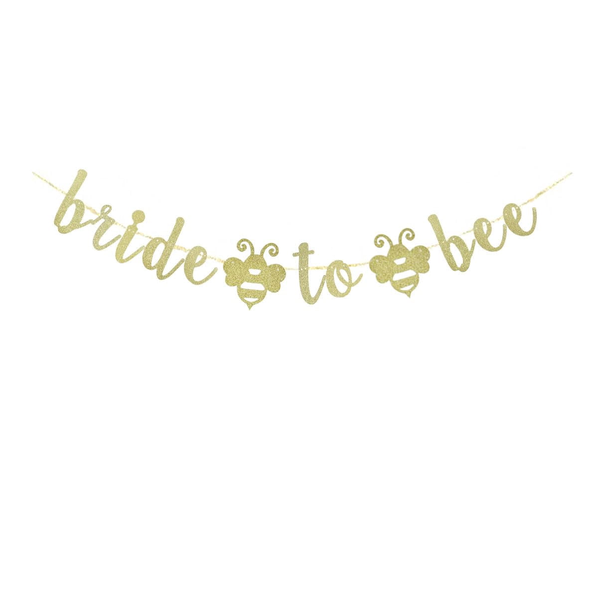 Bride to Bee Banner, Gold Glitter Wedding Decorations, Bee Themed ...