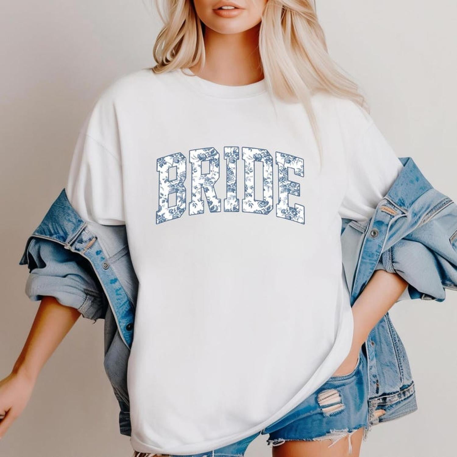 Bride Blue Toile S1Hirt, Blue Chinoiserie Bride T S1Hirt, Wedding Gift ...