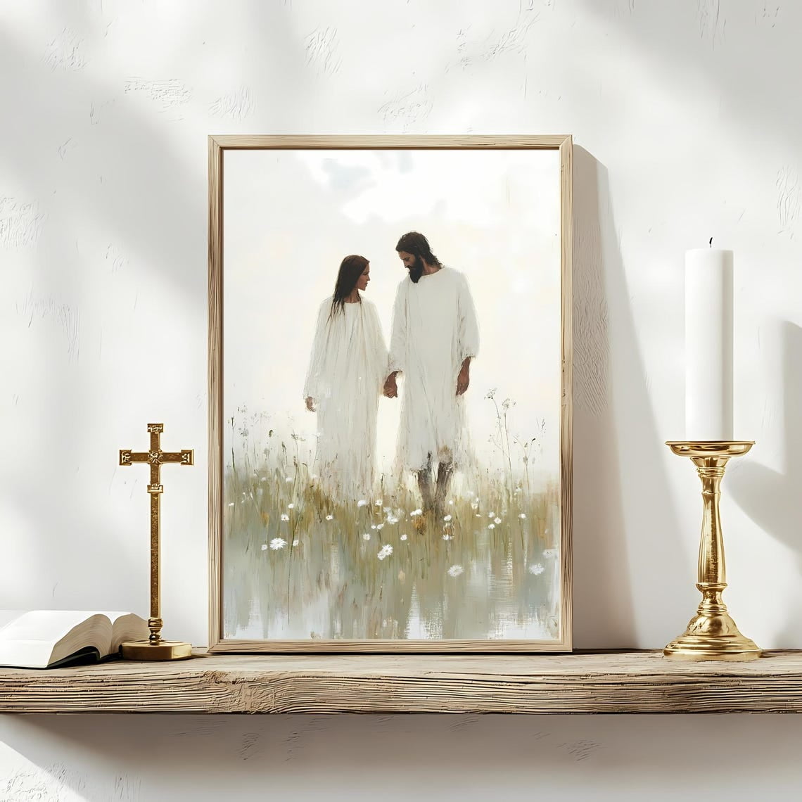 Bride Of Christ Print, Jesus And His Bride Wall Art, Christian Love ...