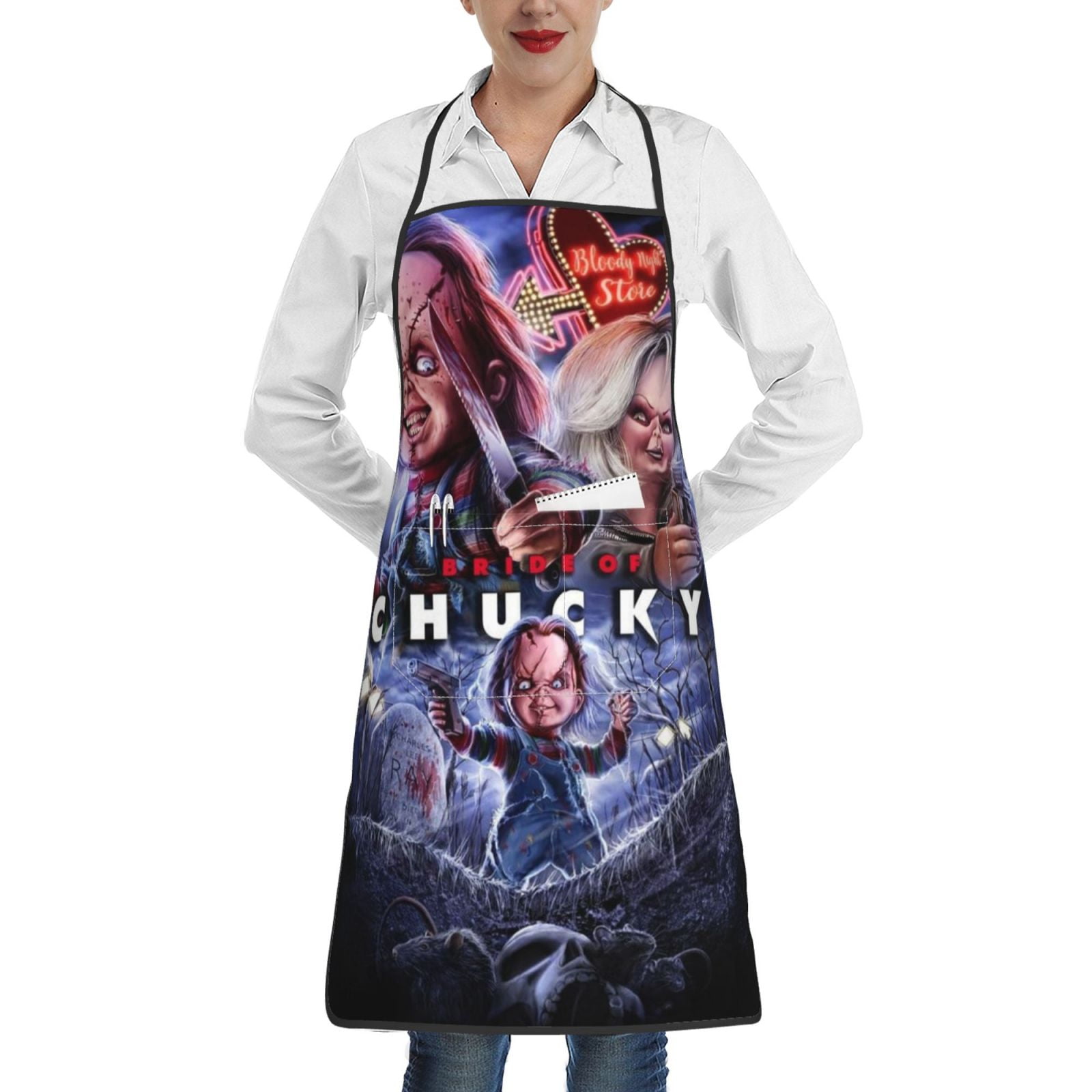 Bride Of Chucky Doll Waterproof Apron Home Decor Kitchen Fashion Apron ...