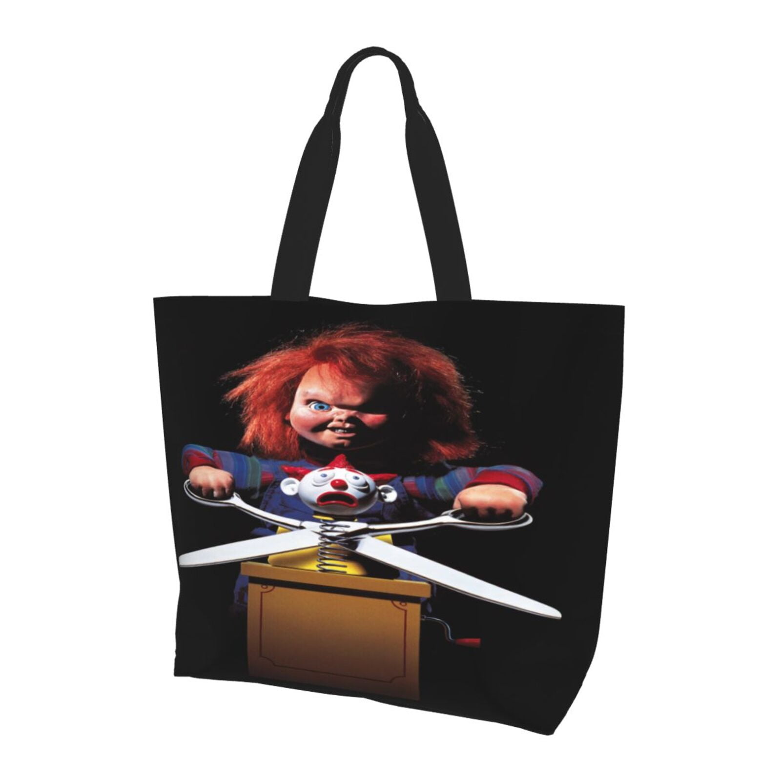 Bride of Chucky Large Canvas Tote Bag for Gym Beach Travel Reusable ...