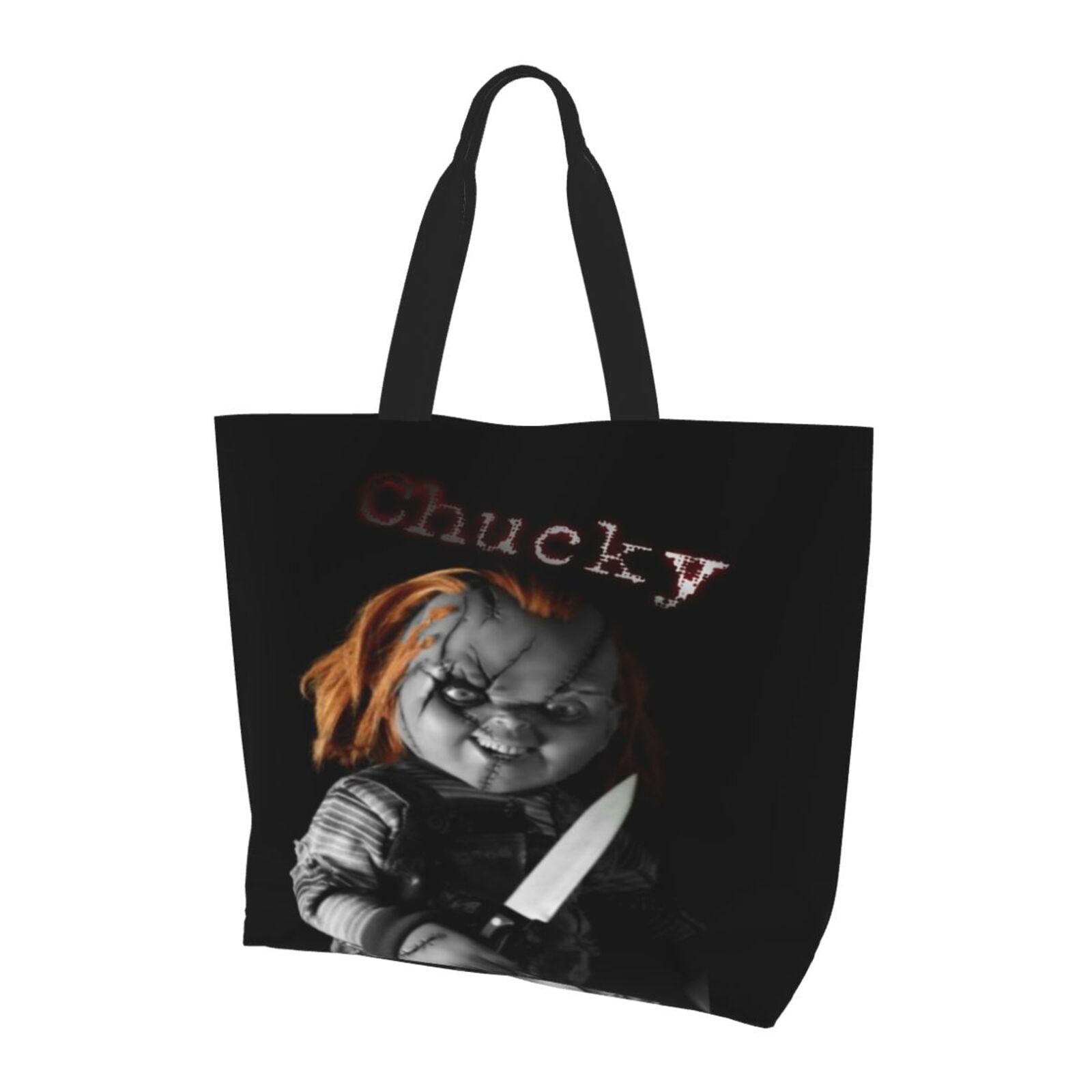 Bride of Chucky Large Canvas Tote Bag for Gym Beach Travel Reusable ...
