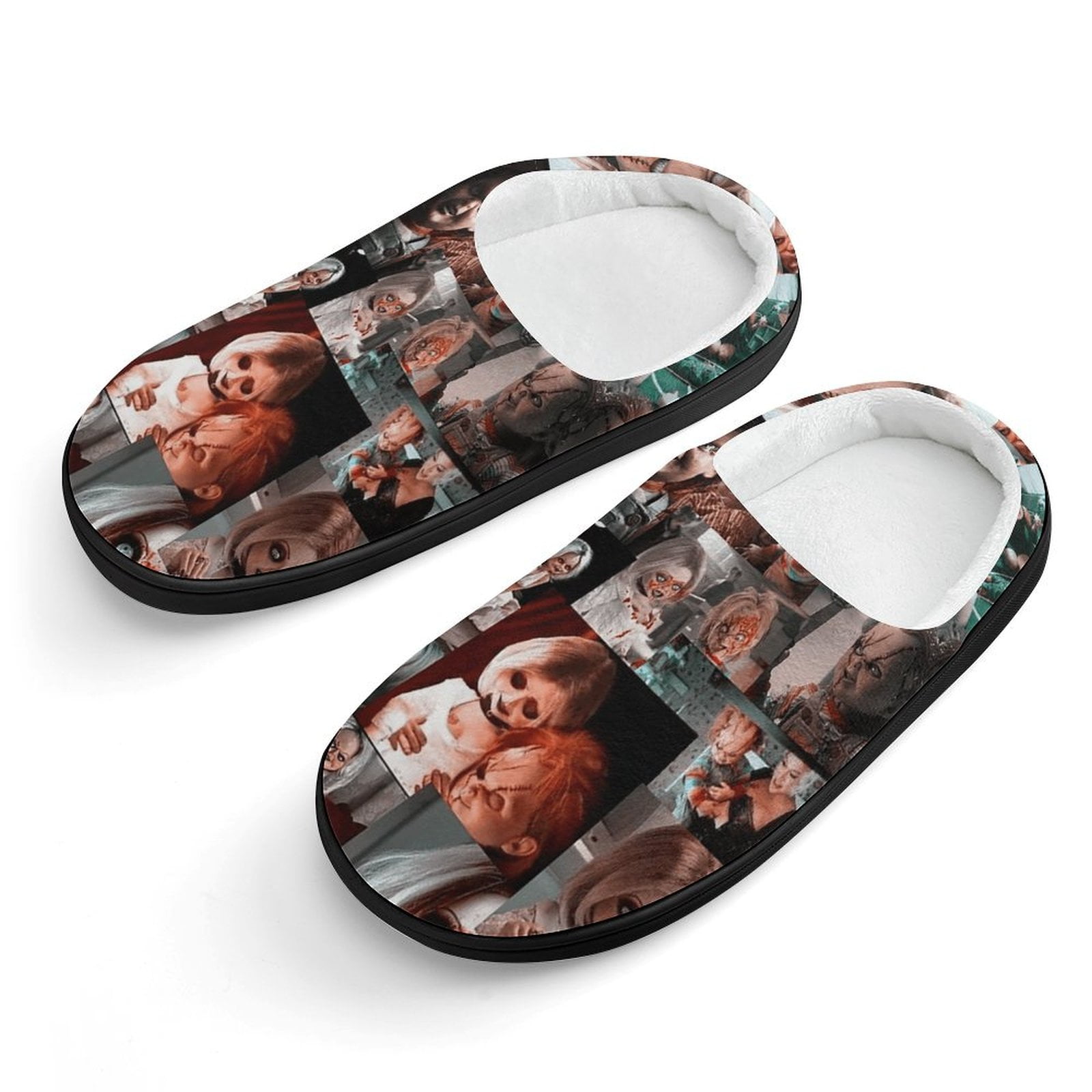Bride Of Chucky Slippers for Kids, Cute Soft Plush Anti-slip Fluffy ...
