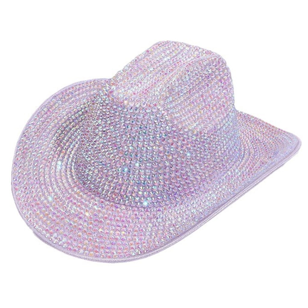 Bride Cowboy Hats Crystal Panama Hat for Male Female Dancing Comedian ...