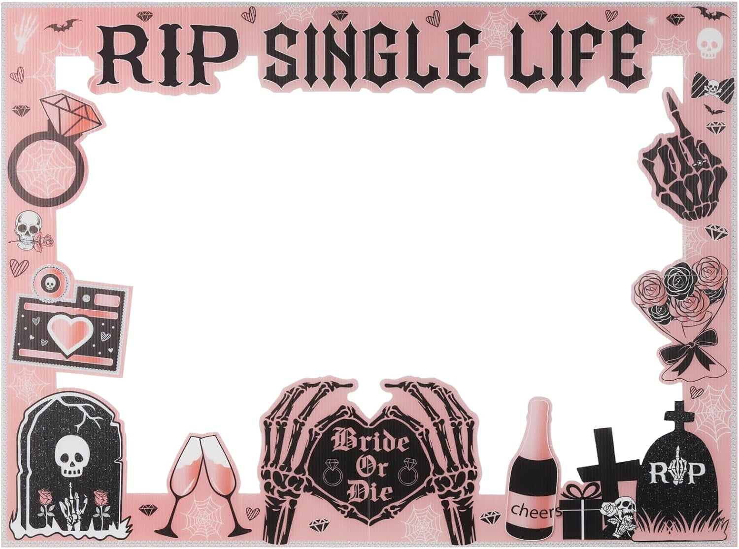 Bride or Die Bachelorette Party Decoration, Rose Gold Rip Single Life ...