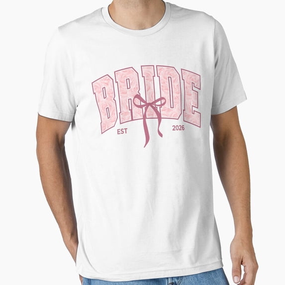 Bride Est Coquette Bow Bridal Fiancã©E Mrs. Wife Wedding Party Shirt ...