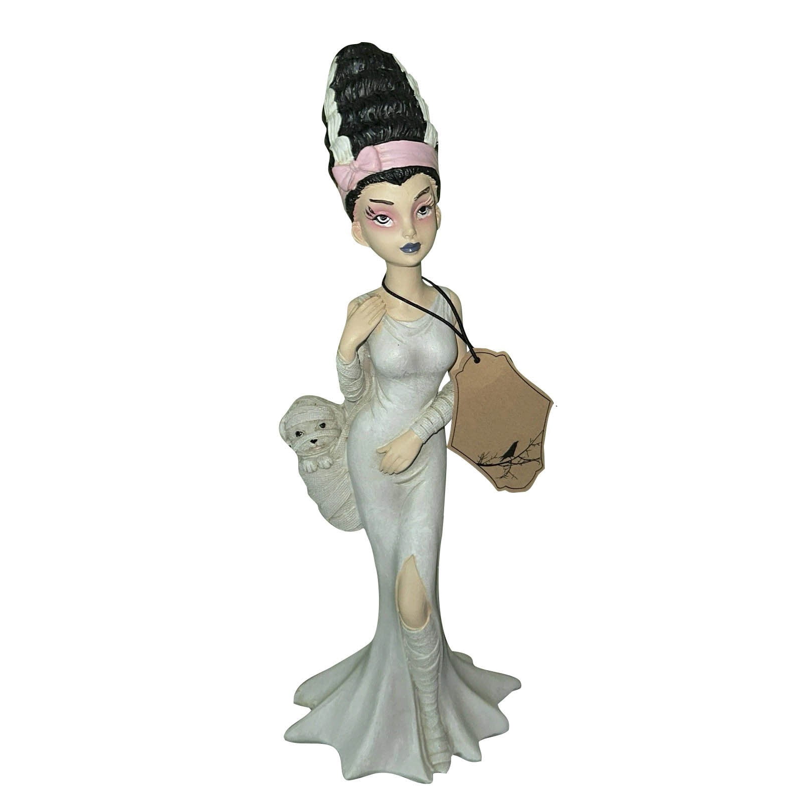 Bride of Franken-stein Figurine – 7.9" New Gothic Halloween Mummy Woman ...