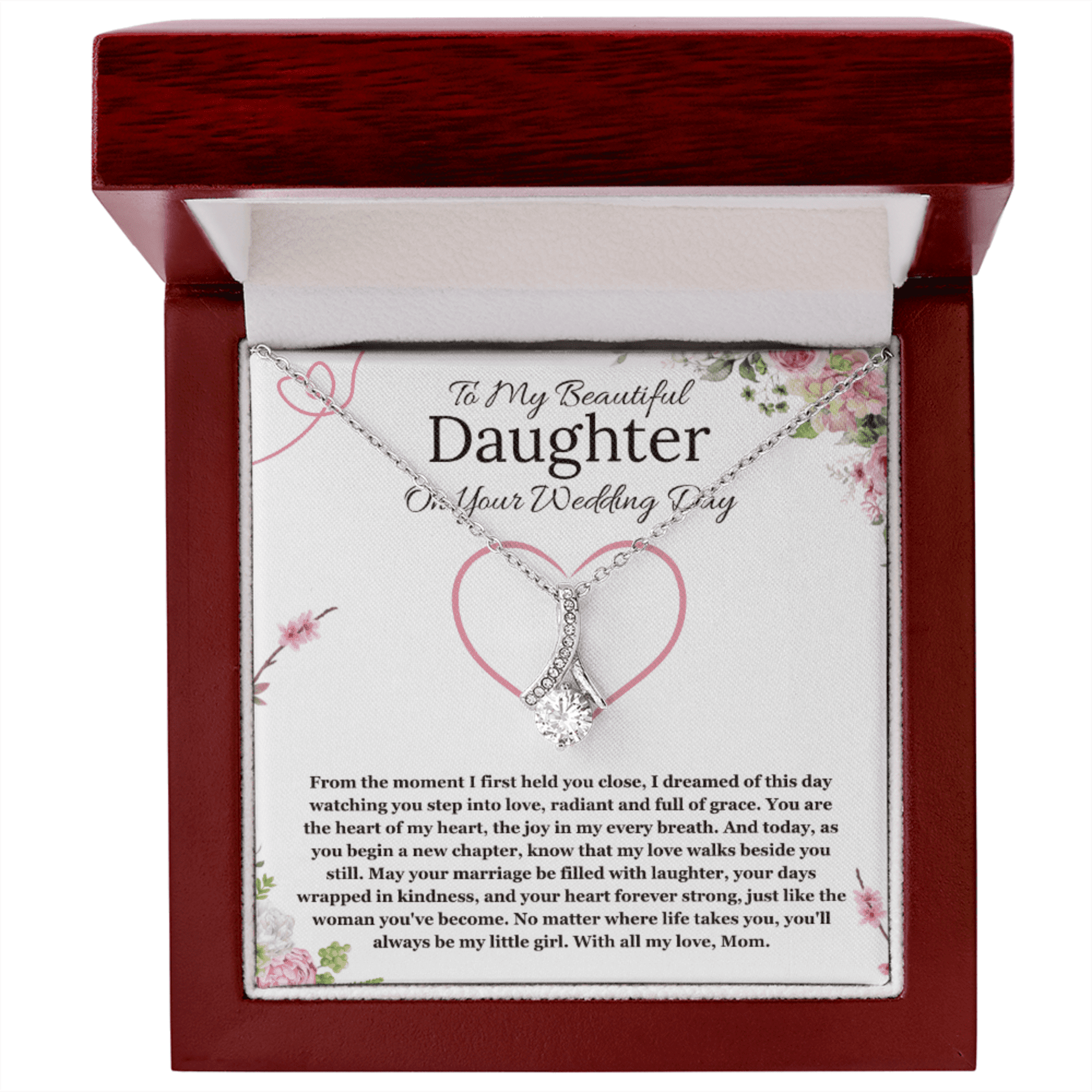 Bride Gift From Mom To Daughter On Wedding Day Alluring Beauty Necklace ...