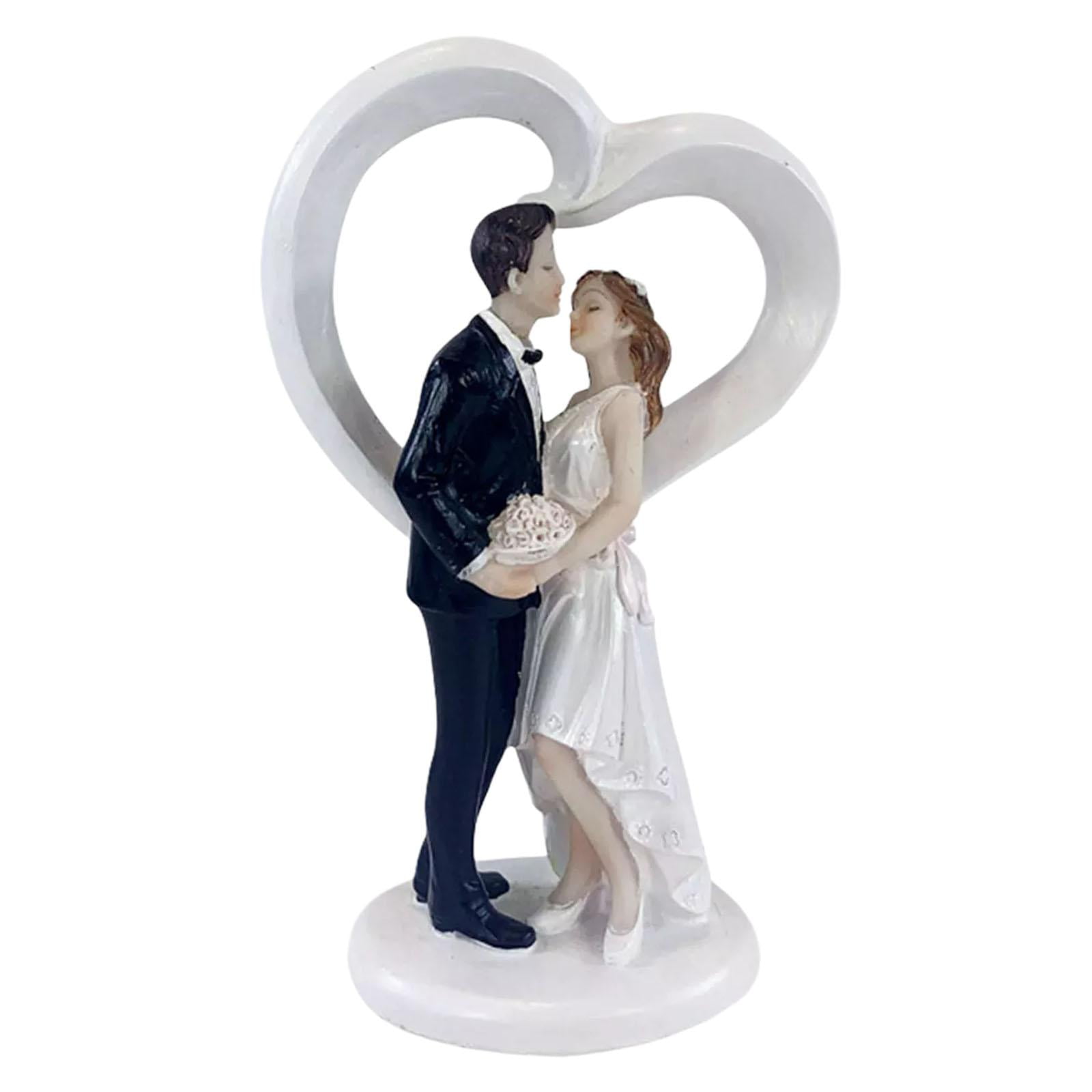 Bride Groom Cake Topper Bride and Groom Figure Wedding Couple Figure ...