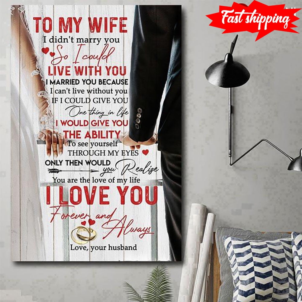 Bride Groom & Wedding Rings To My Wife I Didn’t Marry You So I Could ...