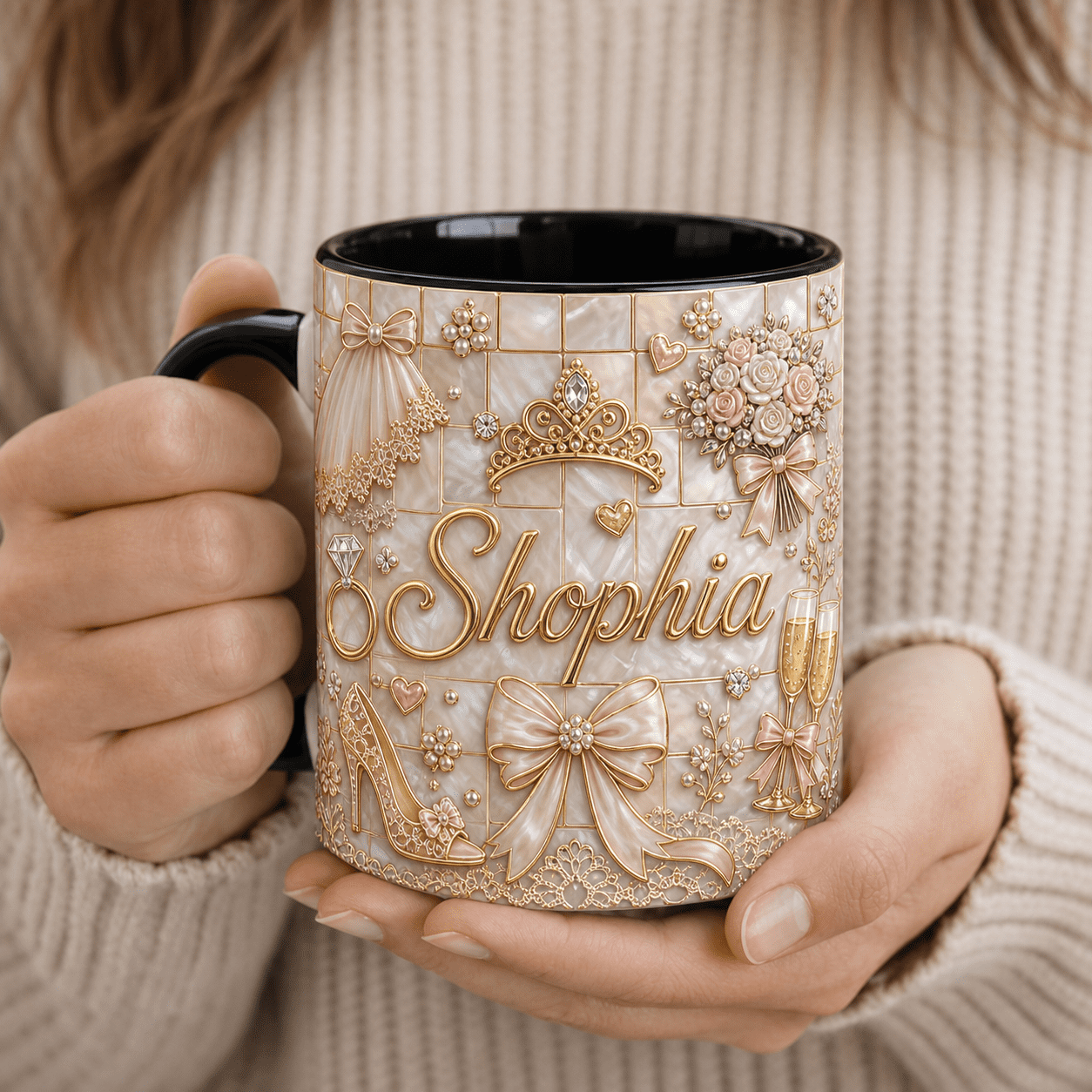 Bride Mug Personalized 2D Printed 3D Effect Bridal Shower Gift for ...