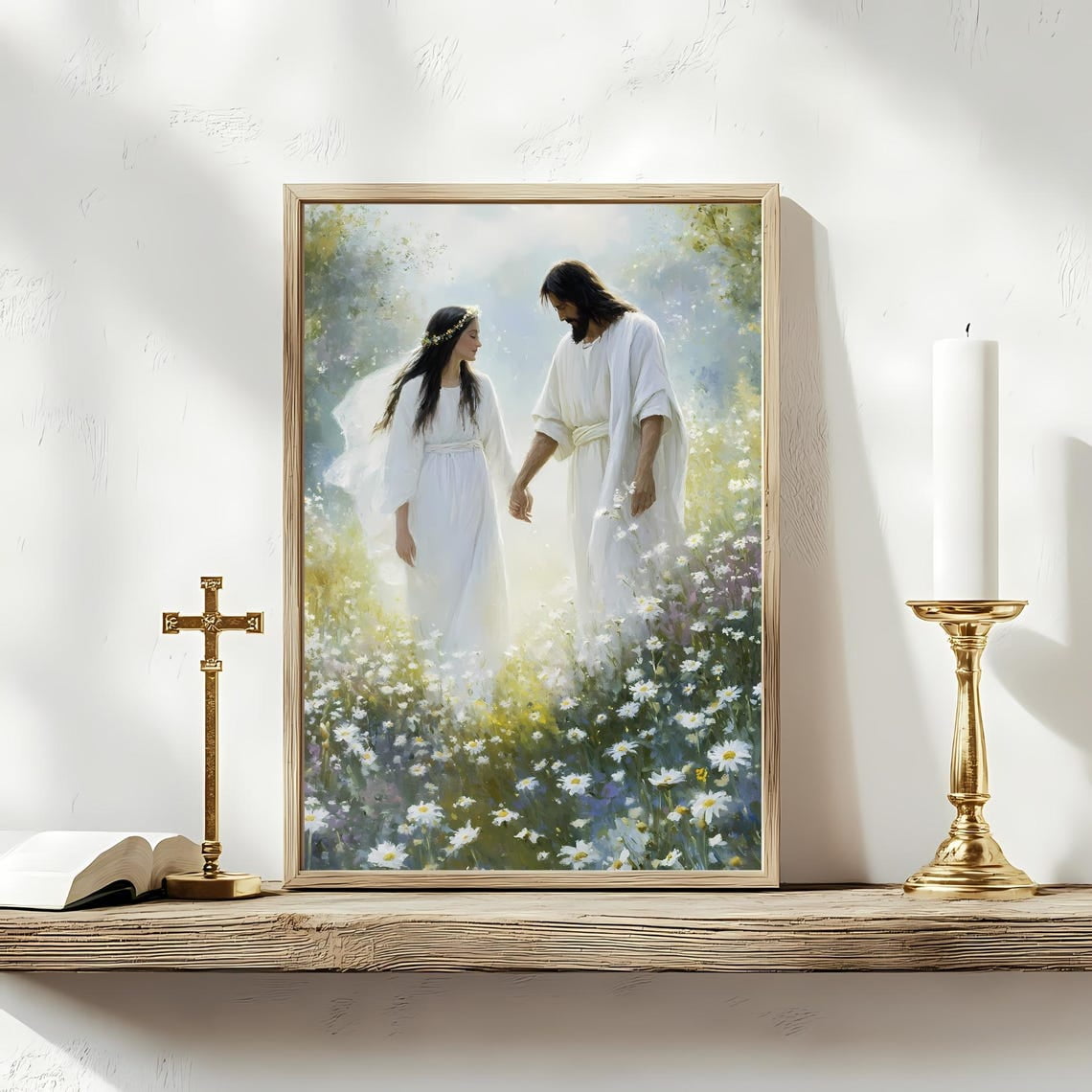 Bride Of Christ Print Jesus And His Bride Poster Christian Wedding Art ...