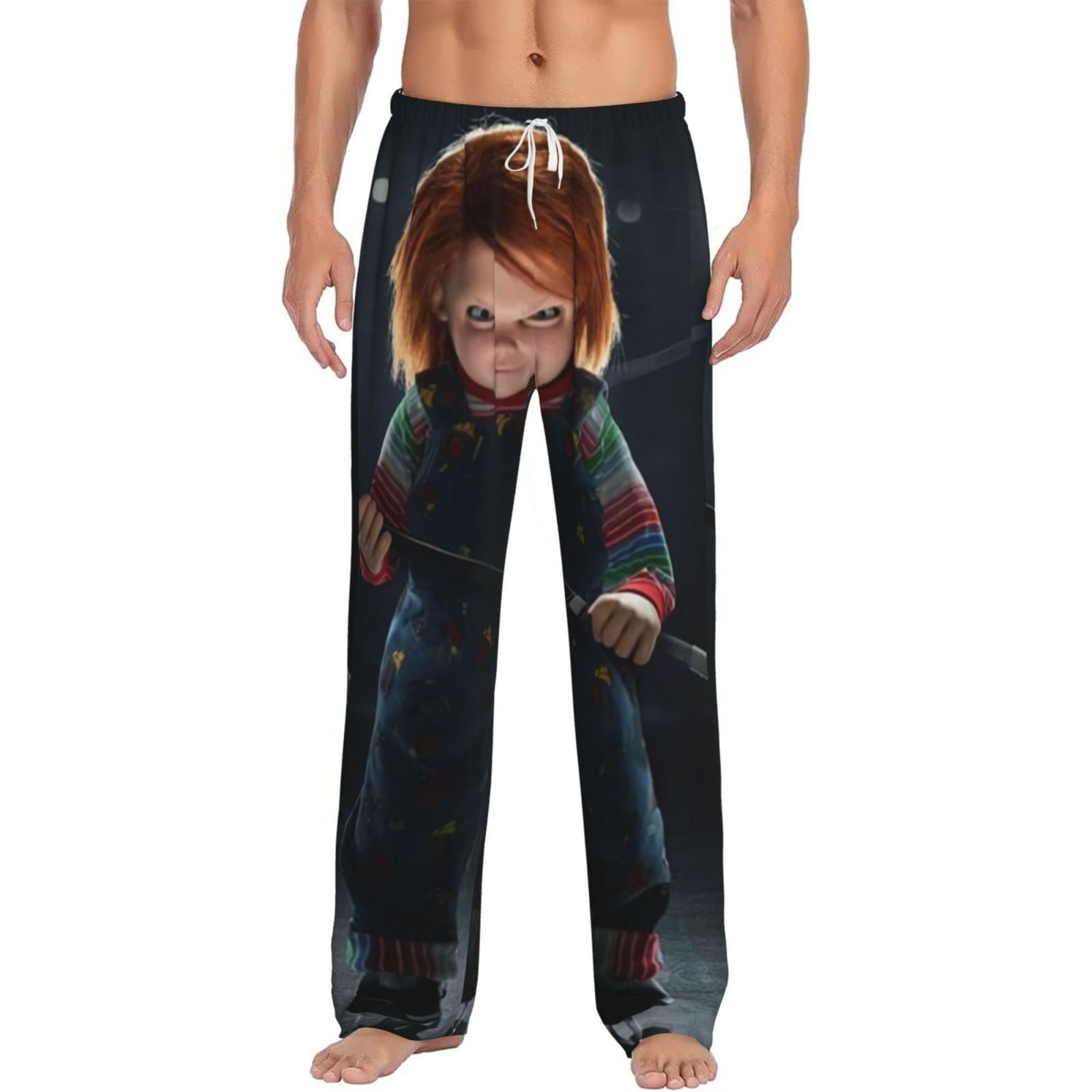Bride Of Chucky Anime Cartoon All-Over Print Men'S Black Pajama Pants ...