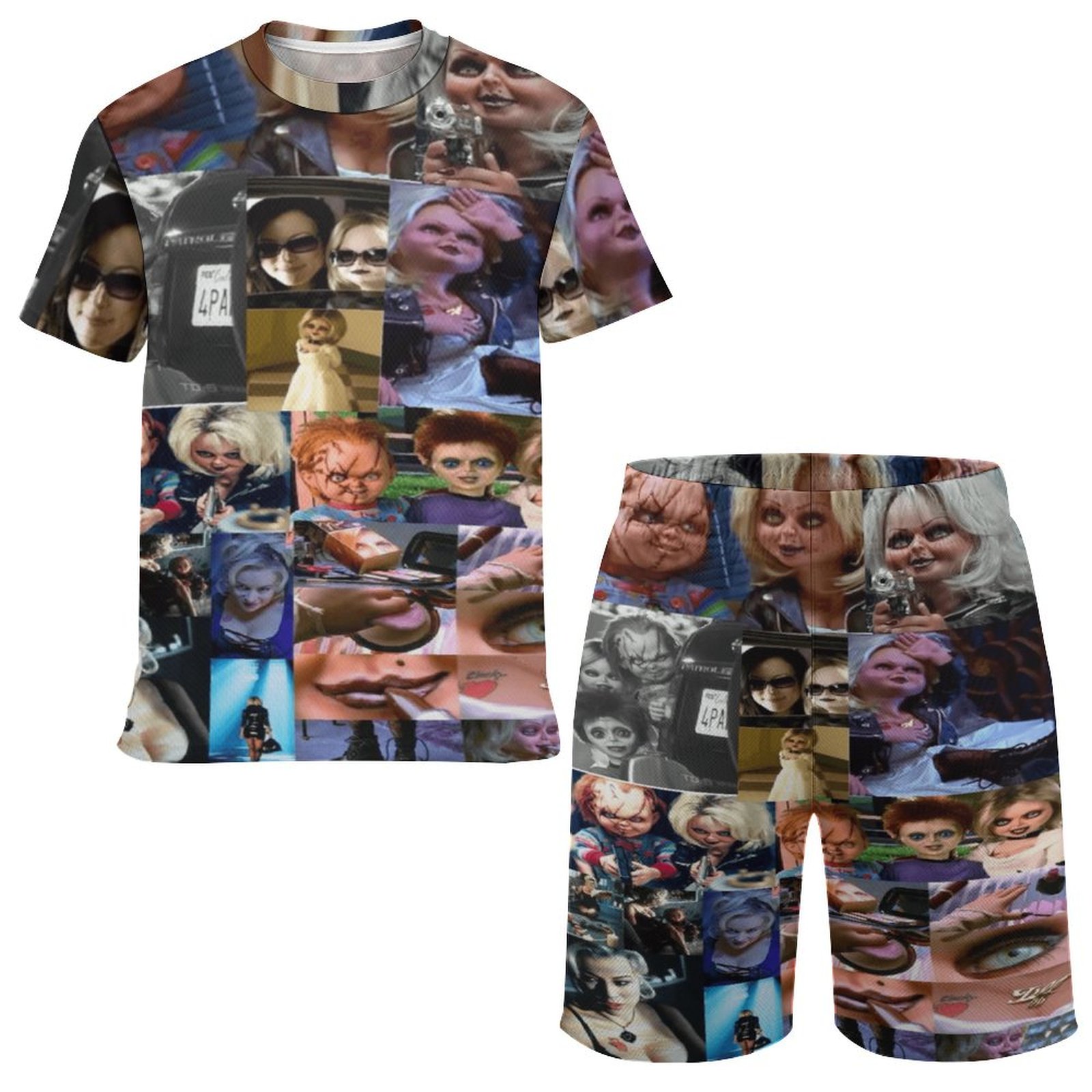 Bride Of Chucky Boys Girls Short Sleeve Mesh T-Shirt And Shorts Outfit ...