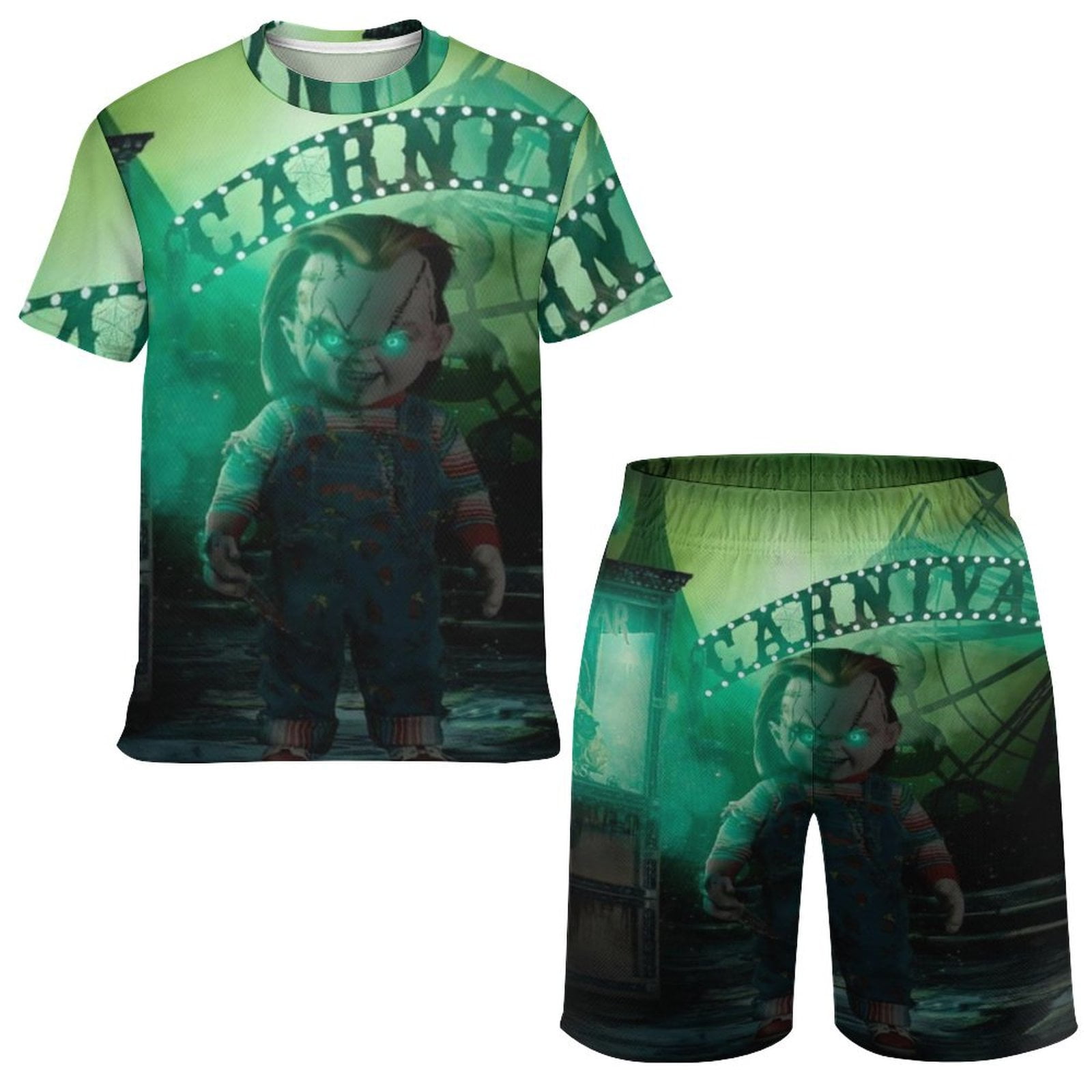 Bride Of Chucky Boys Girls Short Sleeve Mesh T-Shirt And Shorts Outfit ...