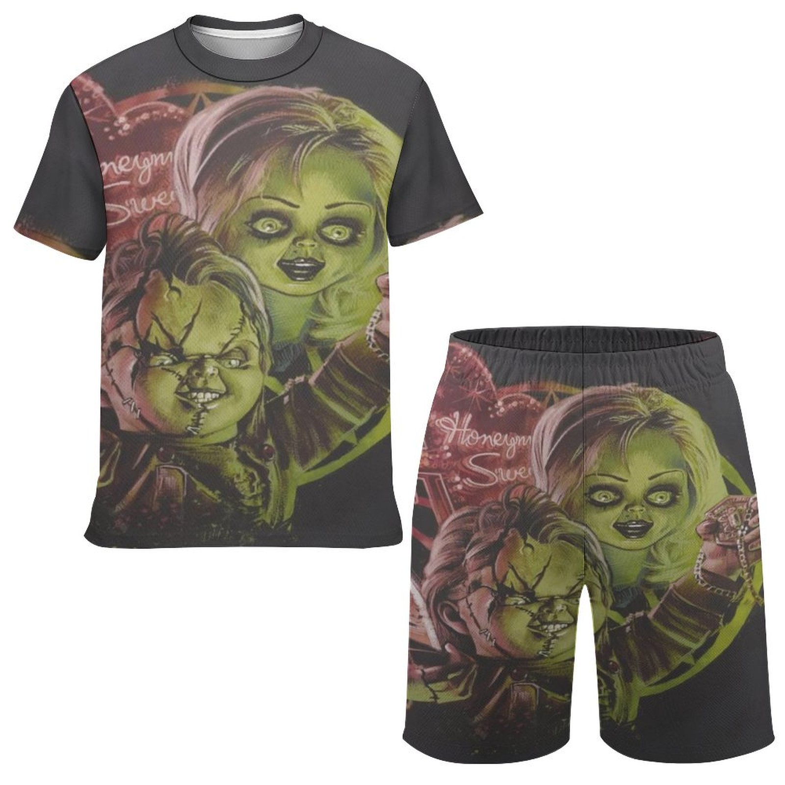 Bride Of Chucky Boys Girls Short Sleeve Mesh T-Shirt And Shorts Outfit ...