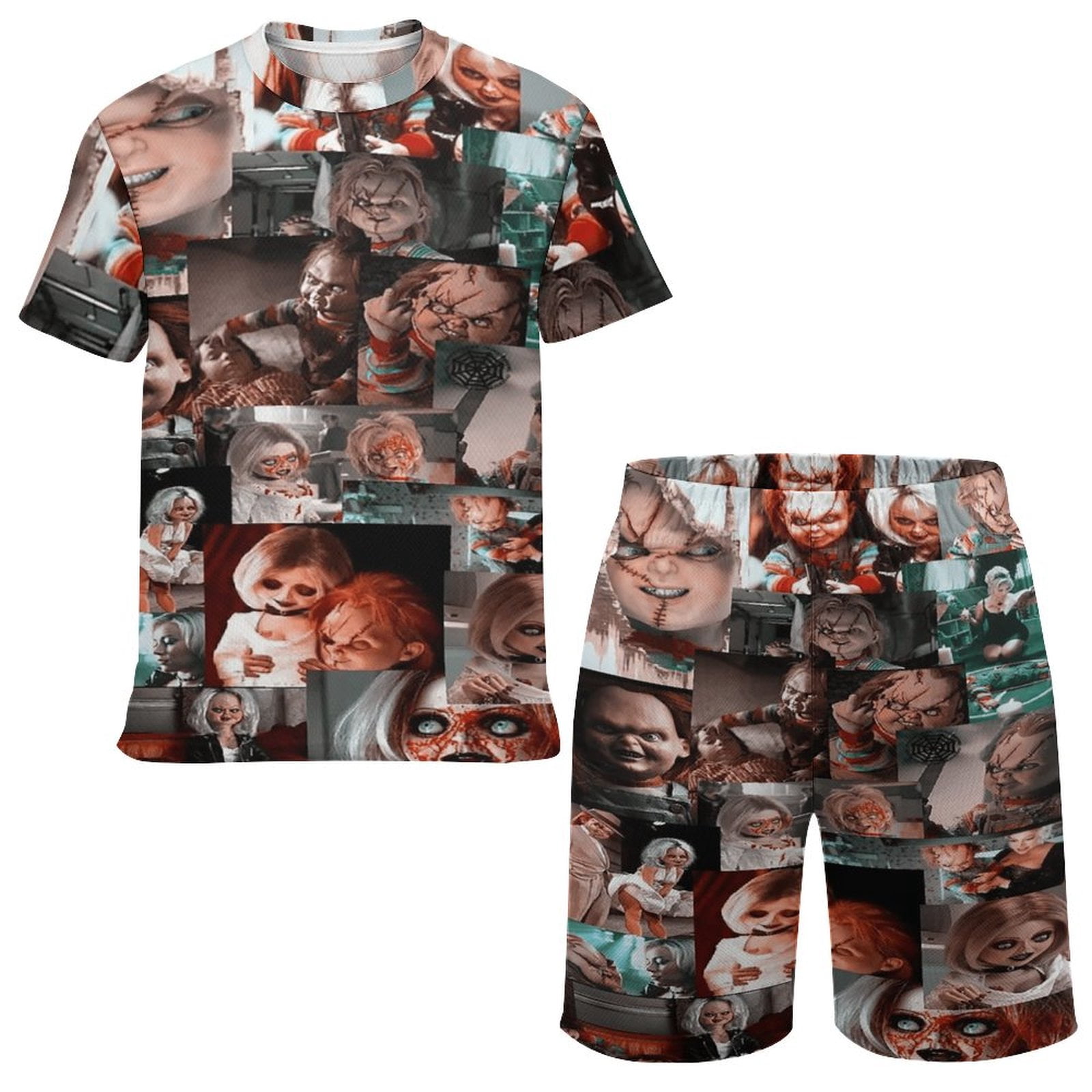 Bride Of Chucky Boys Girls Short Sleeve Mesh T-Shirt And Shorts Outfit ...