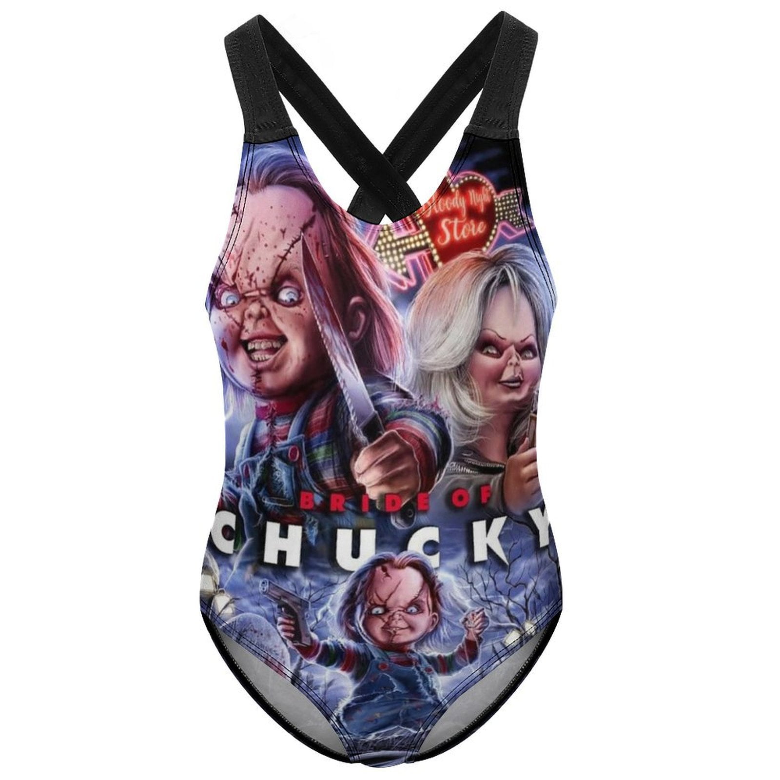Bride Of Chucky Doll Girl's One-piece Swimsuit Summer Children's Beach ...