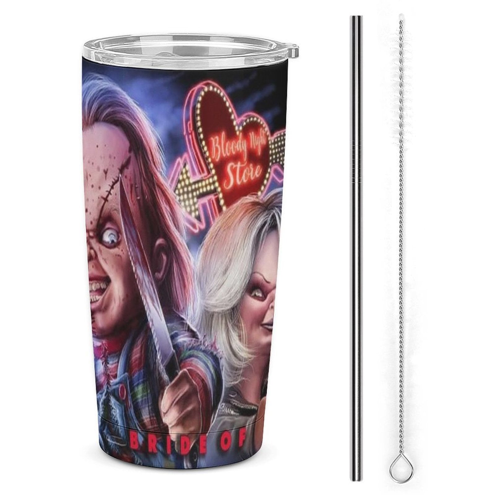 Bride Of Chucky Doll Stainless Steel Car Cup Daily Thermal Vacuum ...