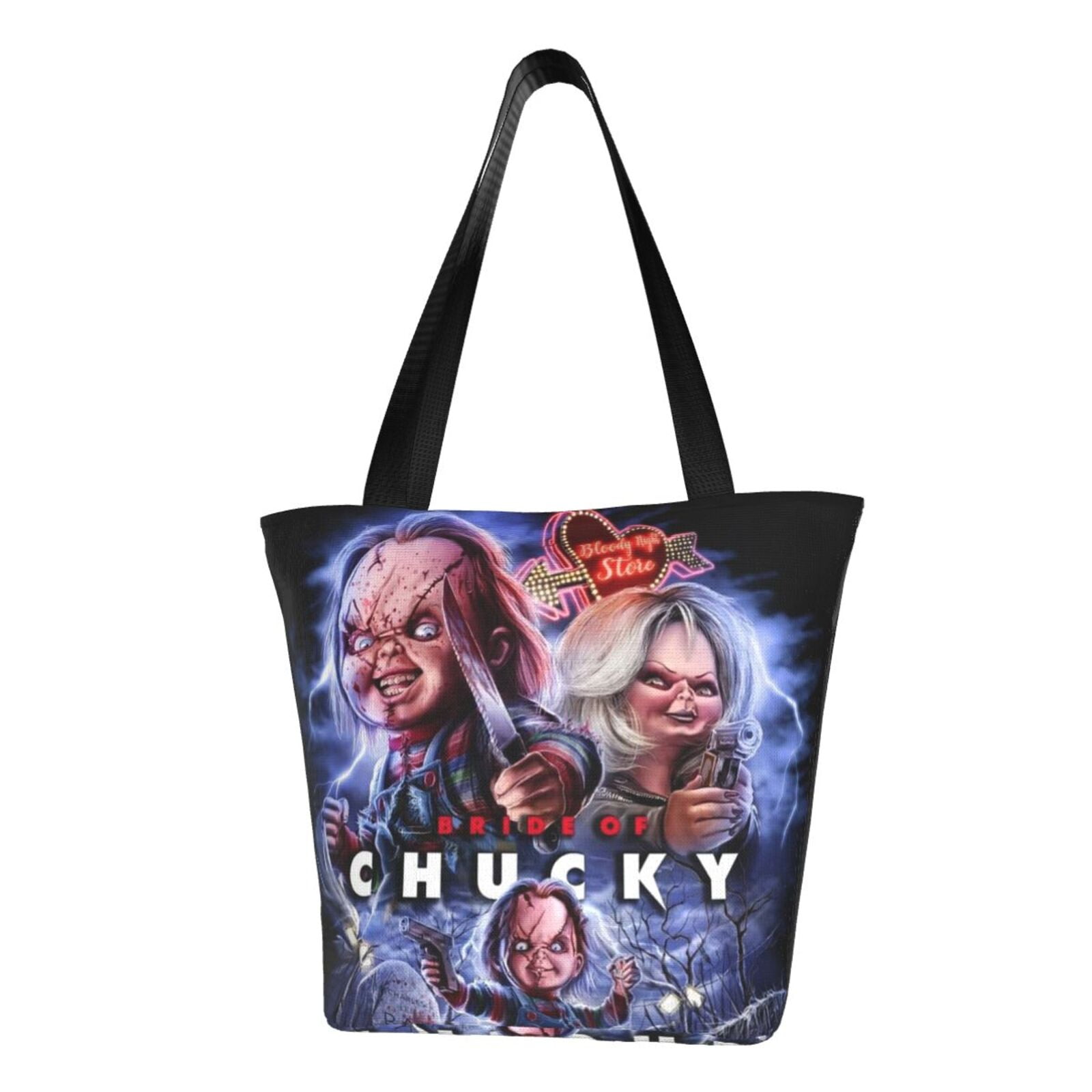 Bride Of Chucky Doll Women's Tote Bag Large Capacity Shoulder Handbag ...
