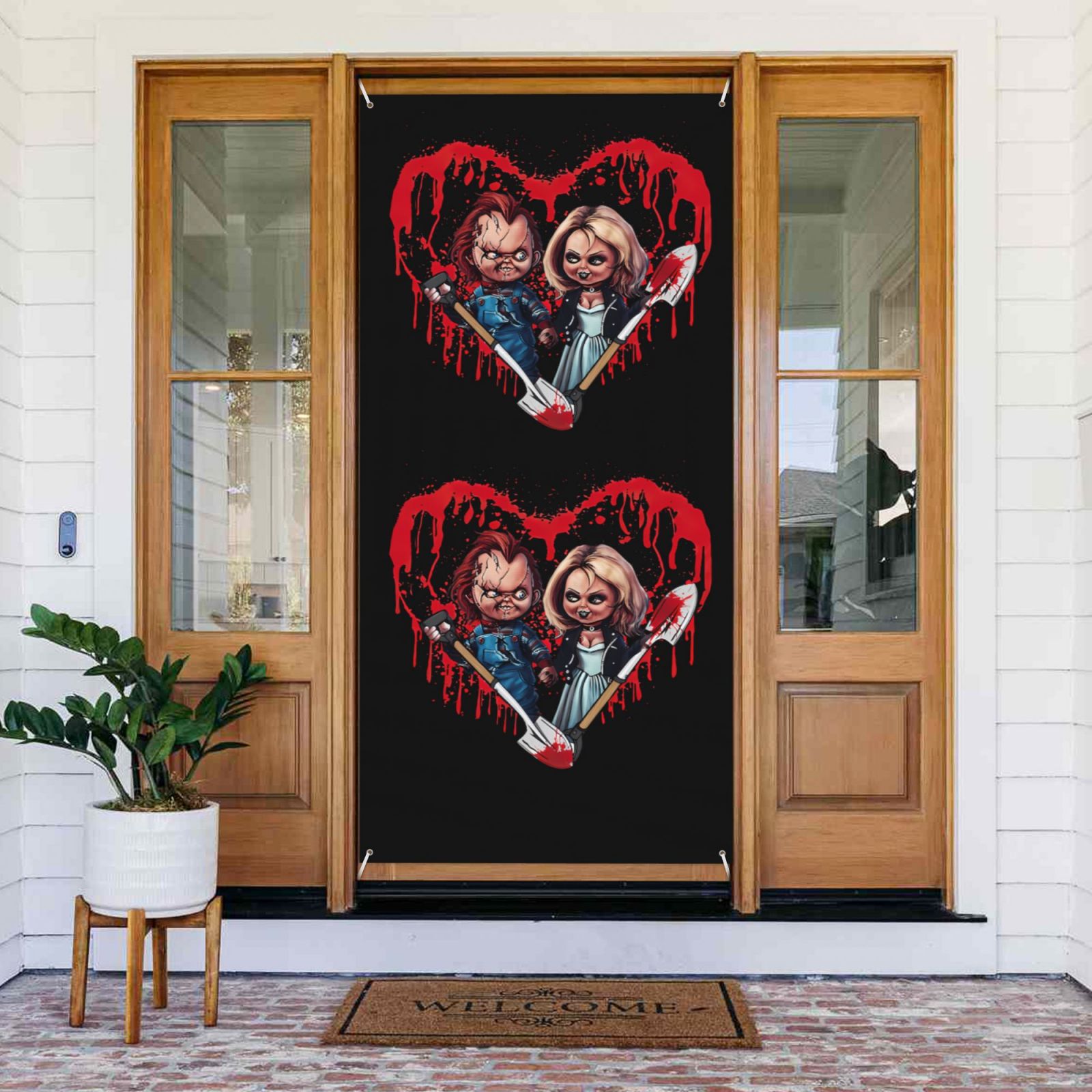 Bride Of Chucky Door Decoration Banner,Decorations Outdoor Front Porch ...