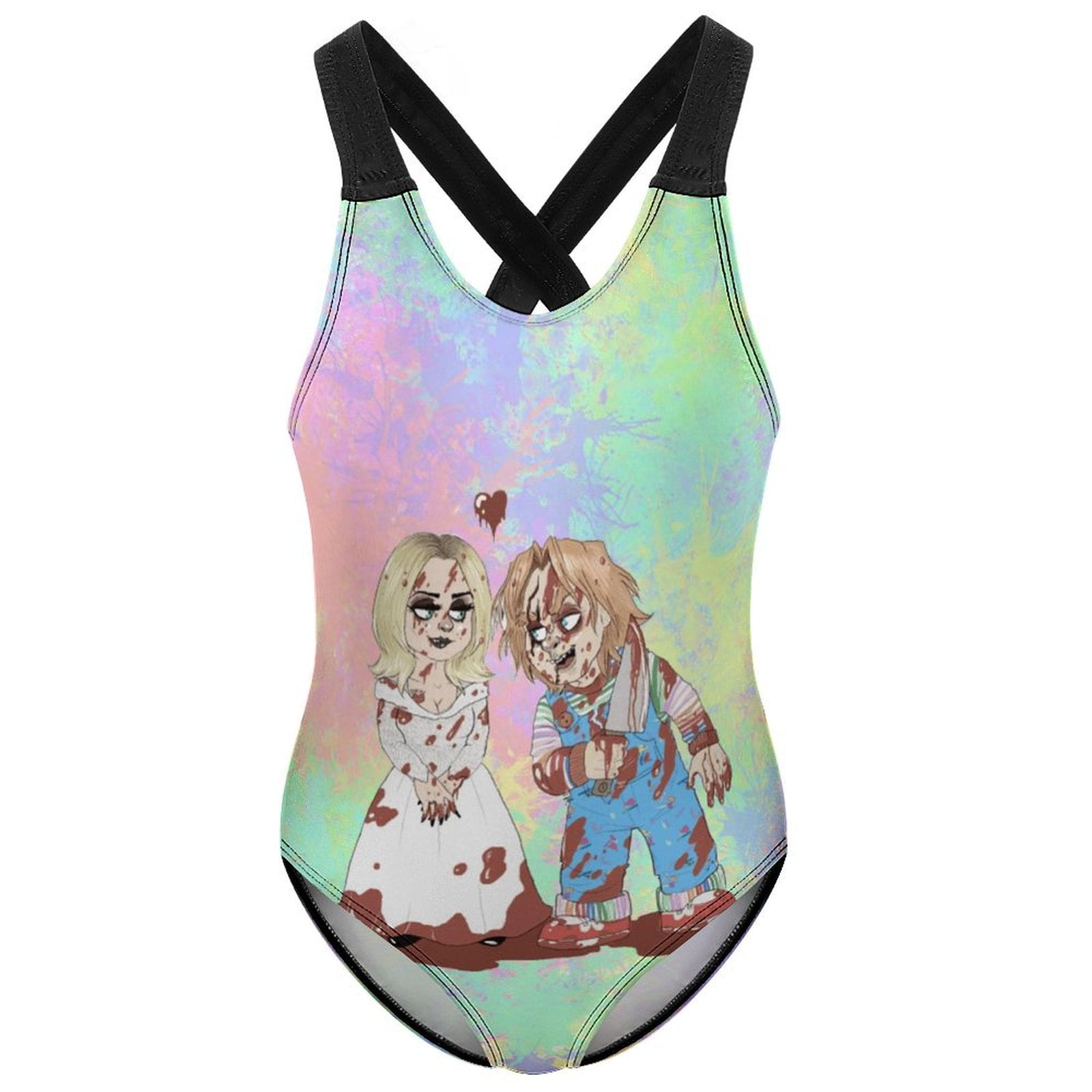 Bride Of Chucky Girl's One-piece Swimsuit Summer Children's Beach ...