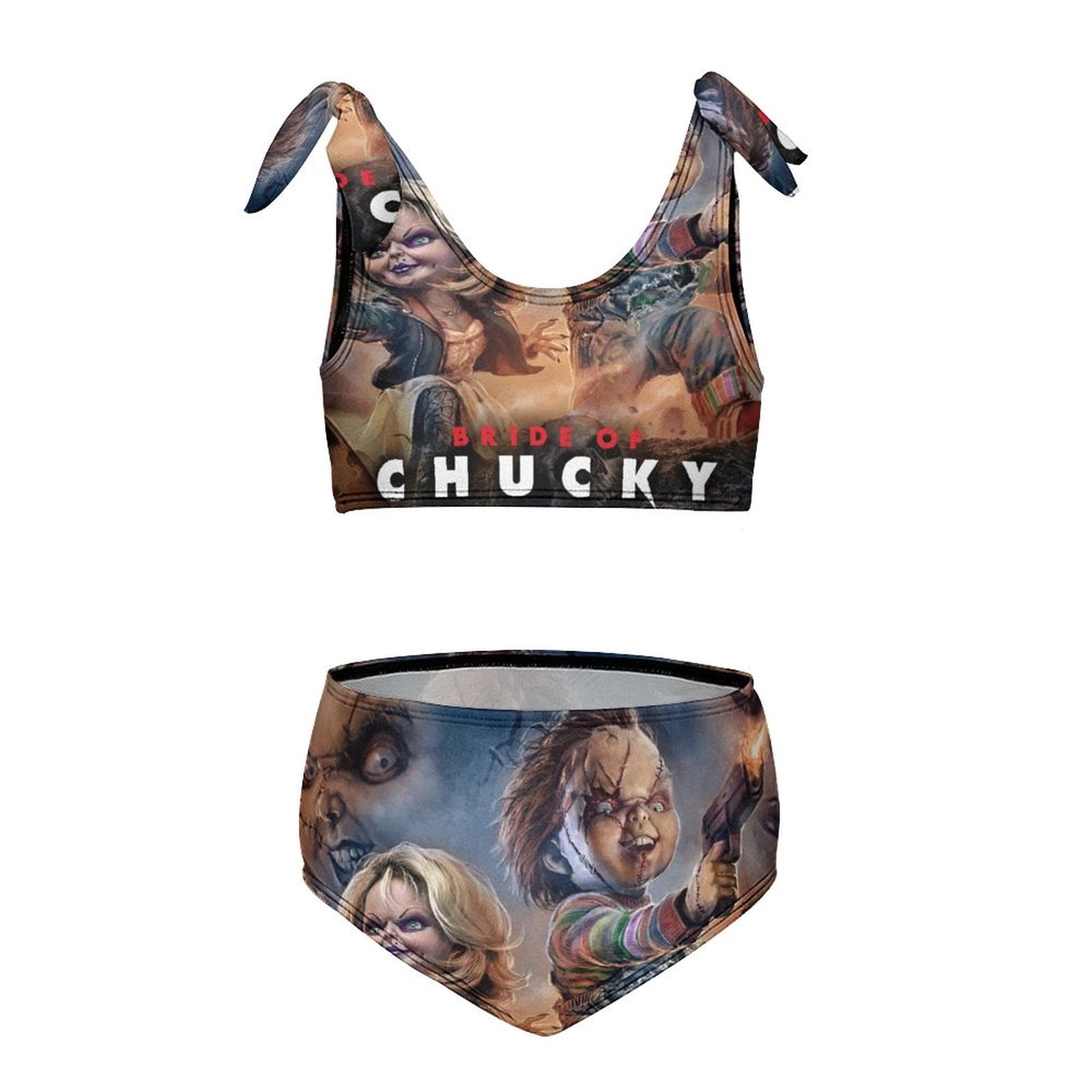 Bride Of Chucky Horror Kid's Swimwear Two Piece Swimsuit Summer Beach ...