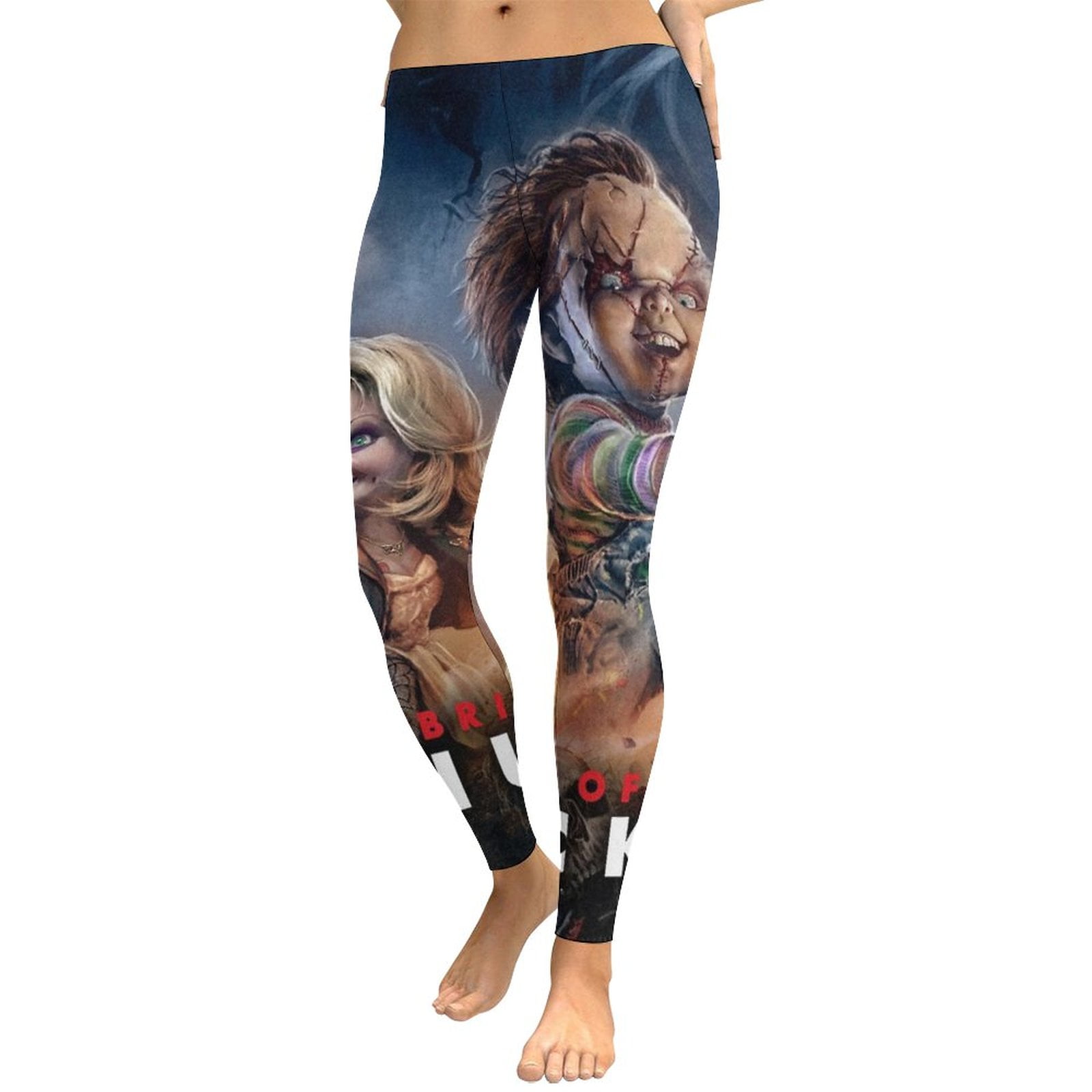 Bride Of Chucky Horror Women's Yoga Pants High Waisted Tummy Control ...