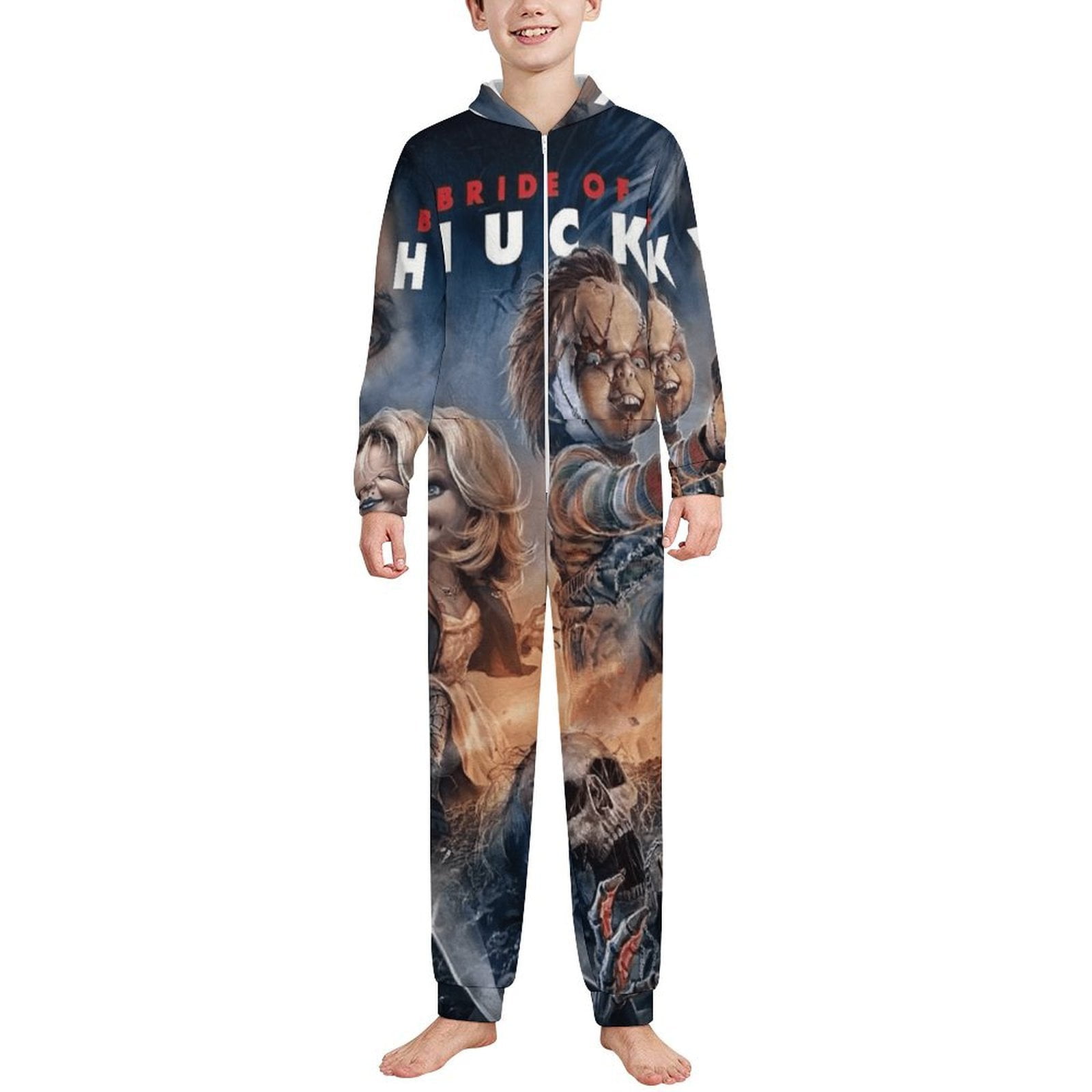 Bride Of Chucky Kids Hooded Jumpsuit Union Suit Onesie One Piece ...