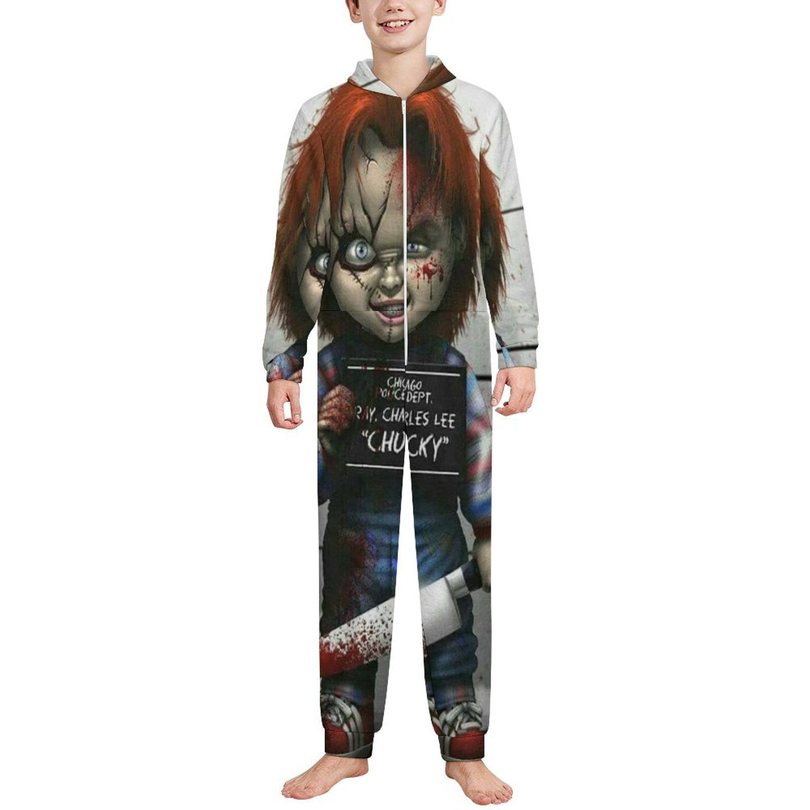 Bride Of Chucky Kids Hooded Jumpsuit Union Suit Onesie One Piece ...