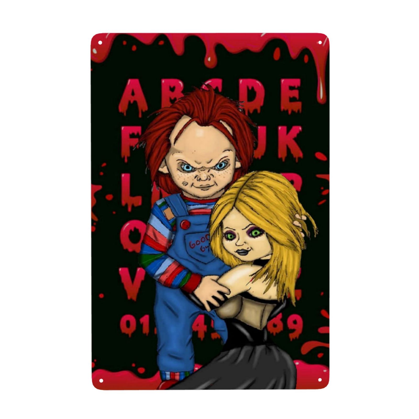 Bride Of Chucky Metal Tin Sign Decoration Wall Art Gift For Indoor And ...