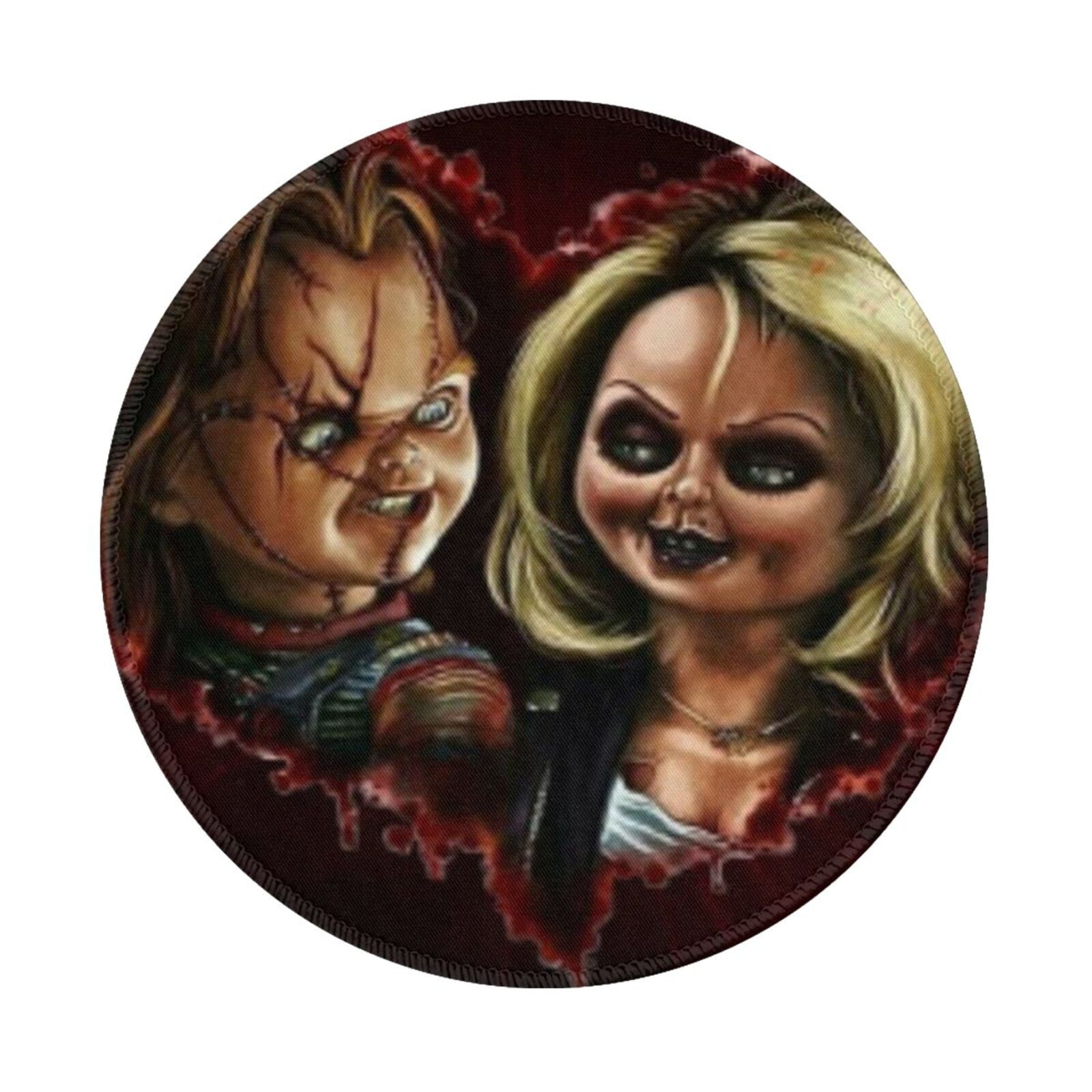 Bride Of Chucky Non-Slip Rubber Base Mouse Mat 8 Inch Round Mouse Pad ...