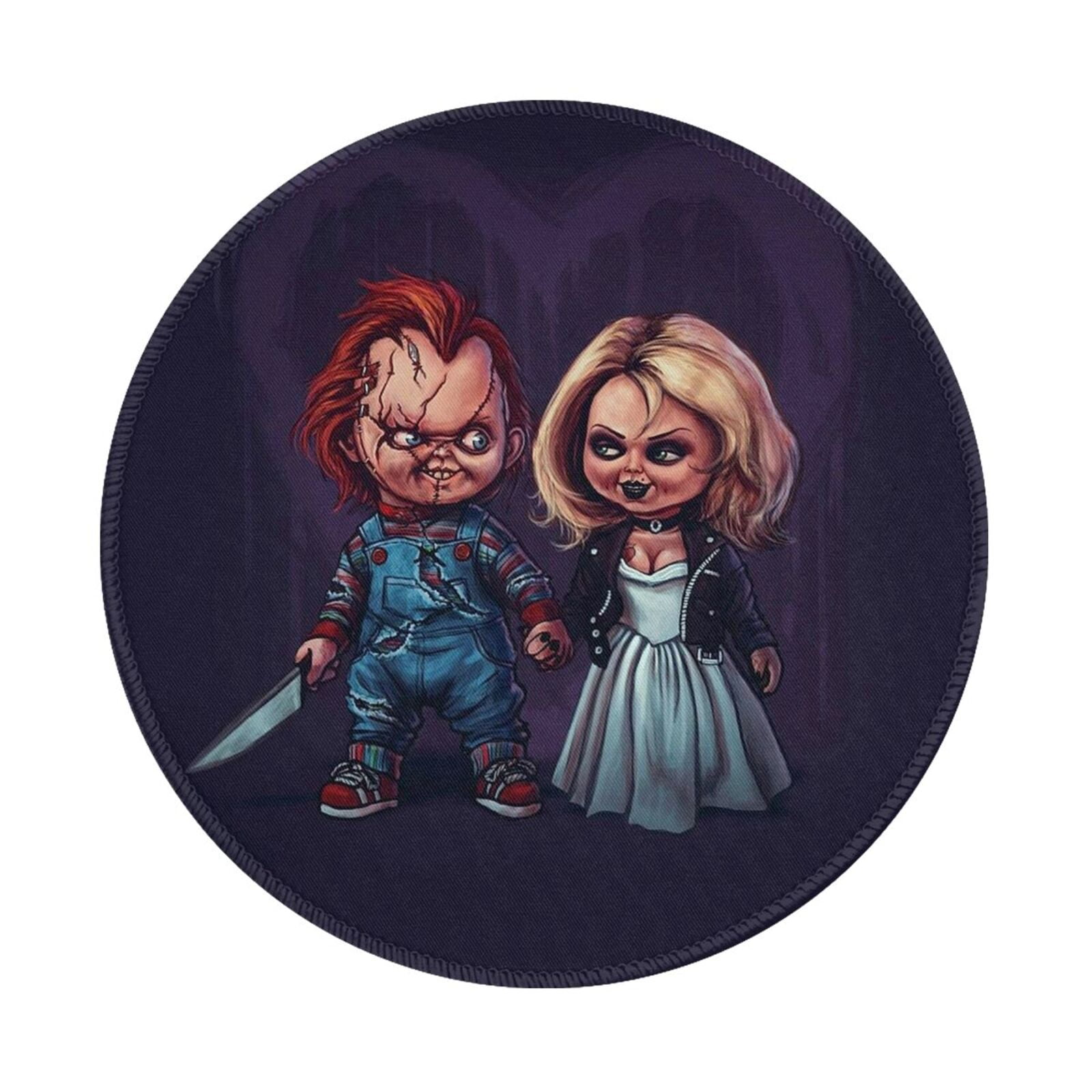 Bride Of Chucky Non-Slip Rubber Base Mouse Mat 8 Inch Round Mouse Pad ...
