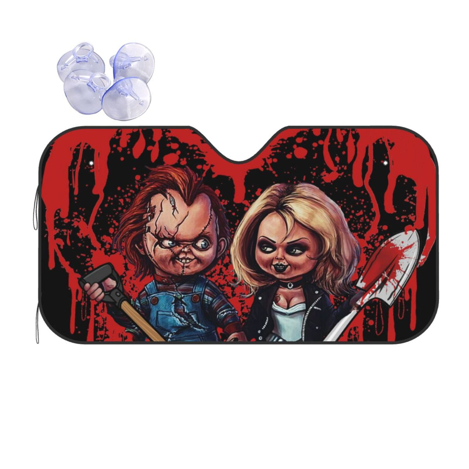 Bride Of Chucky Play Fashion Car Sunshade UV Rays Sun Visor Protector ...
